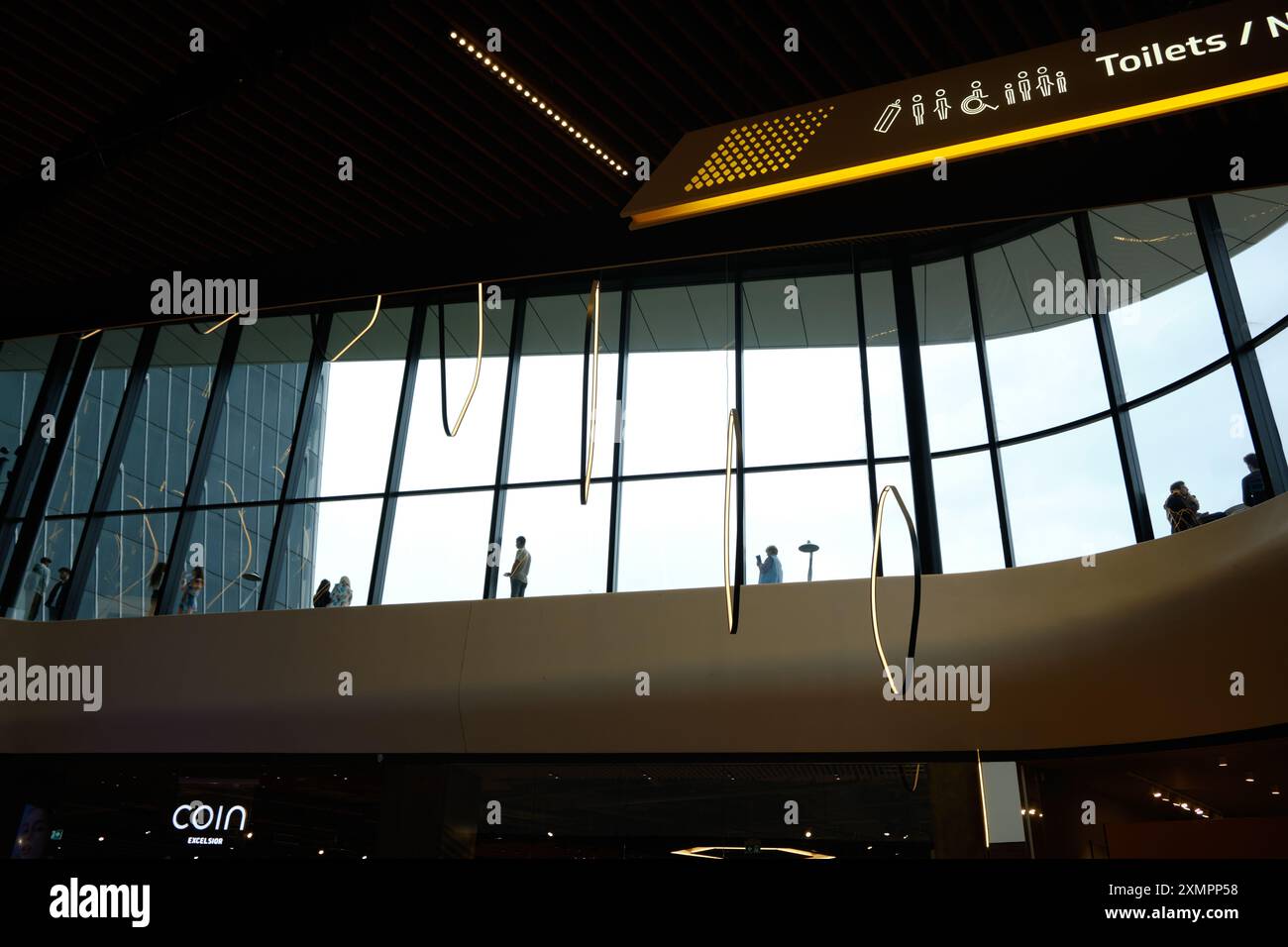 Interior view of the CityLife Shopping District in Milan, showcasing ...