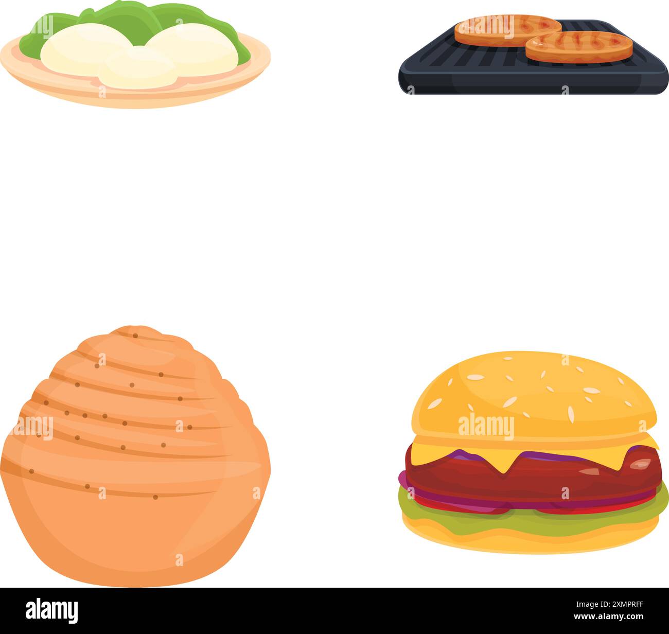 Australian dish icons set cartoon vector. Tasty australian food ...