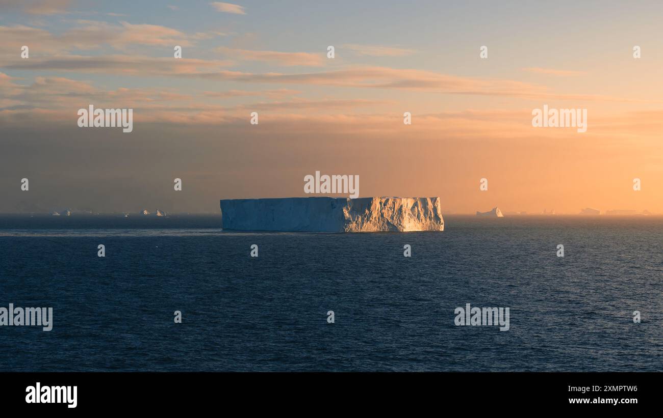 Beautiful iceberg floating sunset in hi-res stock photography and ...