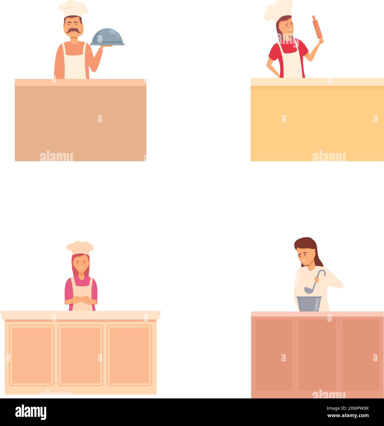 Master class icons set cartoon vector. Chef conducting master class ...