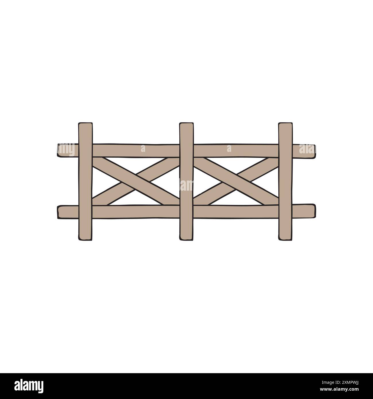 Vector hand drawn doodle sketch colored fence isolated on white background Stock Vector Image ...