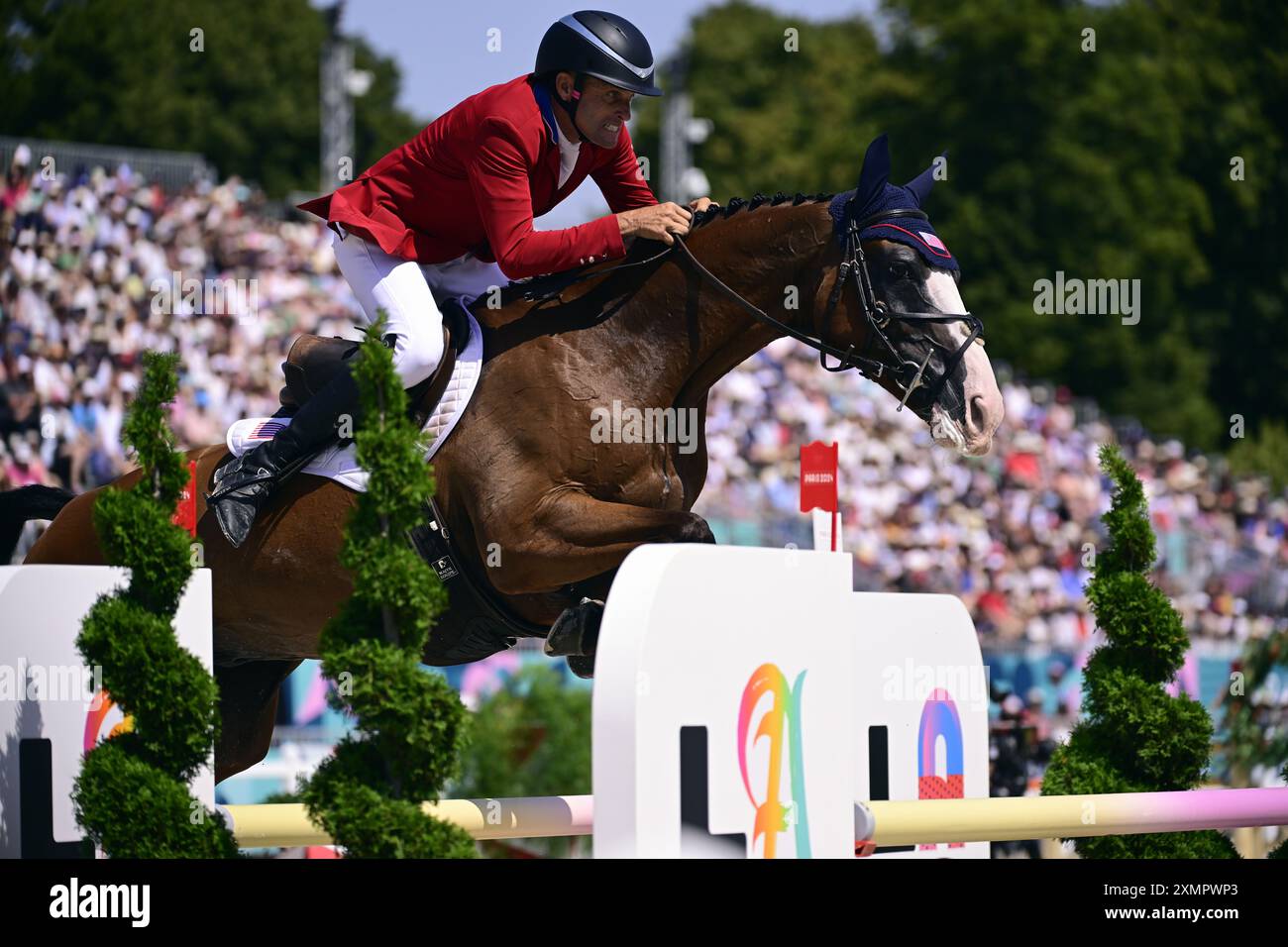 Versailles, France. 29th July, 2024. USA Boyd Martin pictured in action ...