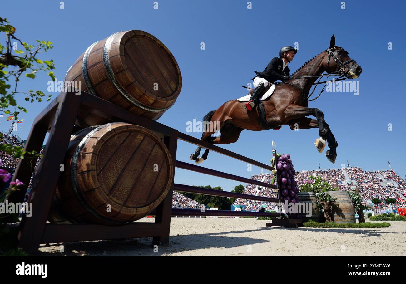 Germany's Michael Jung aboard Chipmunk Frh during the Eventing ...