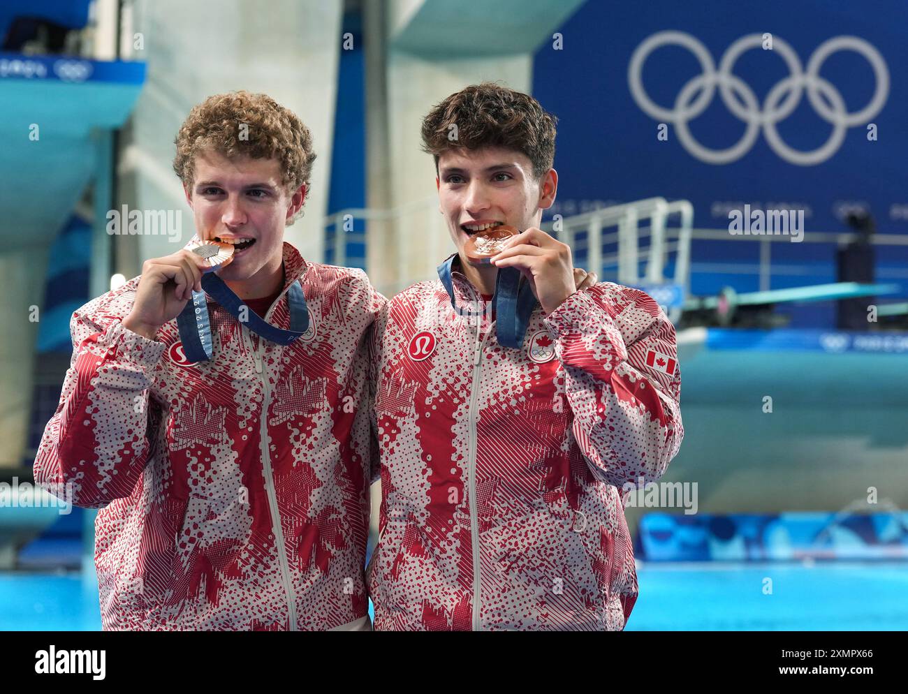 Paris, France. 29th July, 2024. Canada's Nathan Zsombor-Murray, right ...