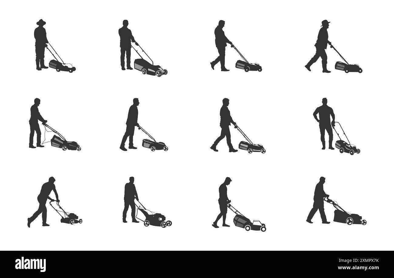 Professional young man gardener Stock Vector Images - Alamy