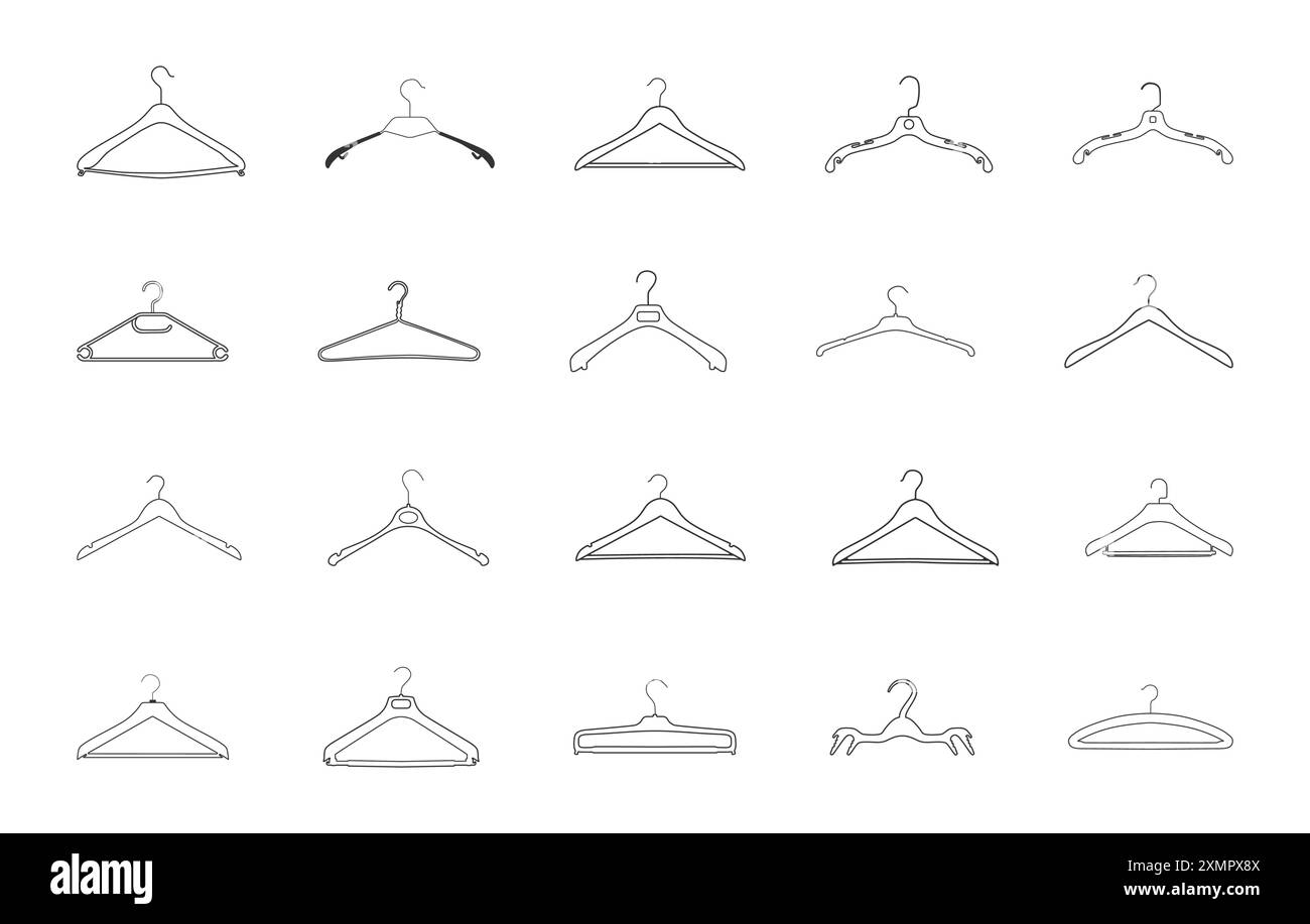 Clothes hanger outline, Hanger icon, Coat hanger outline, Hanger ...