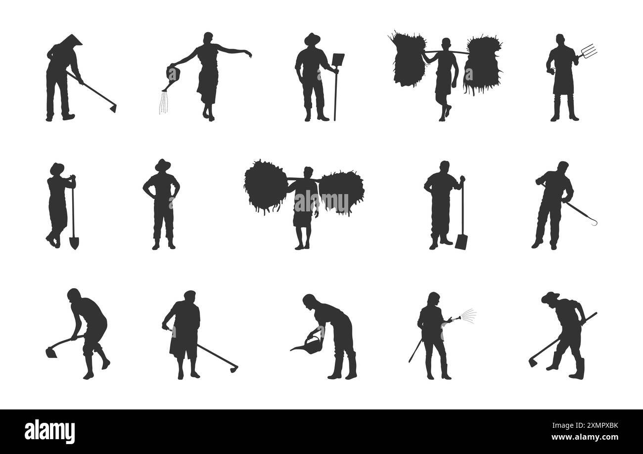 Farmer drawing Black and White Stock Photos & Images - Alamy