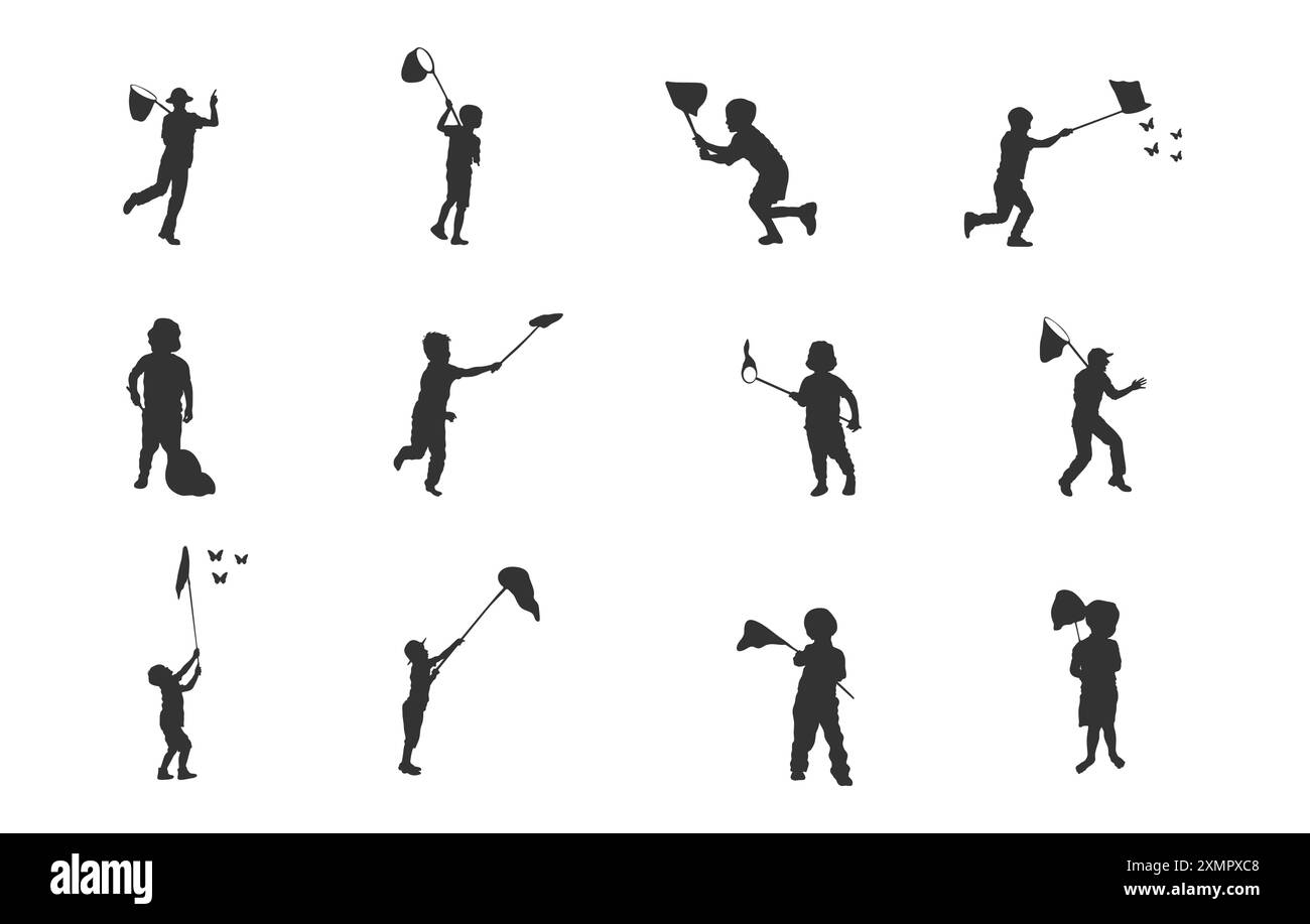 Little boy catching butterfly silhouettes Stock Vector Image & Art - Alamy Little boy catching butterfly silhouettes Stock Vector Image & Art - Alamy