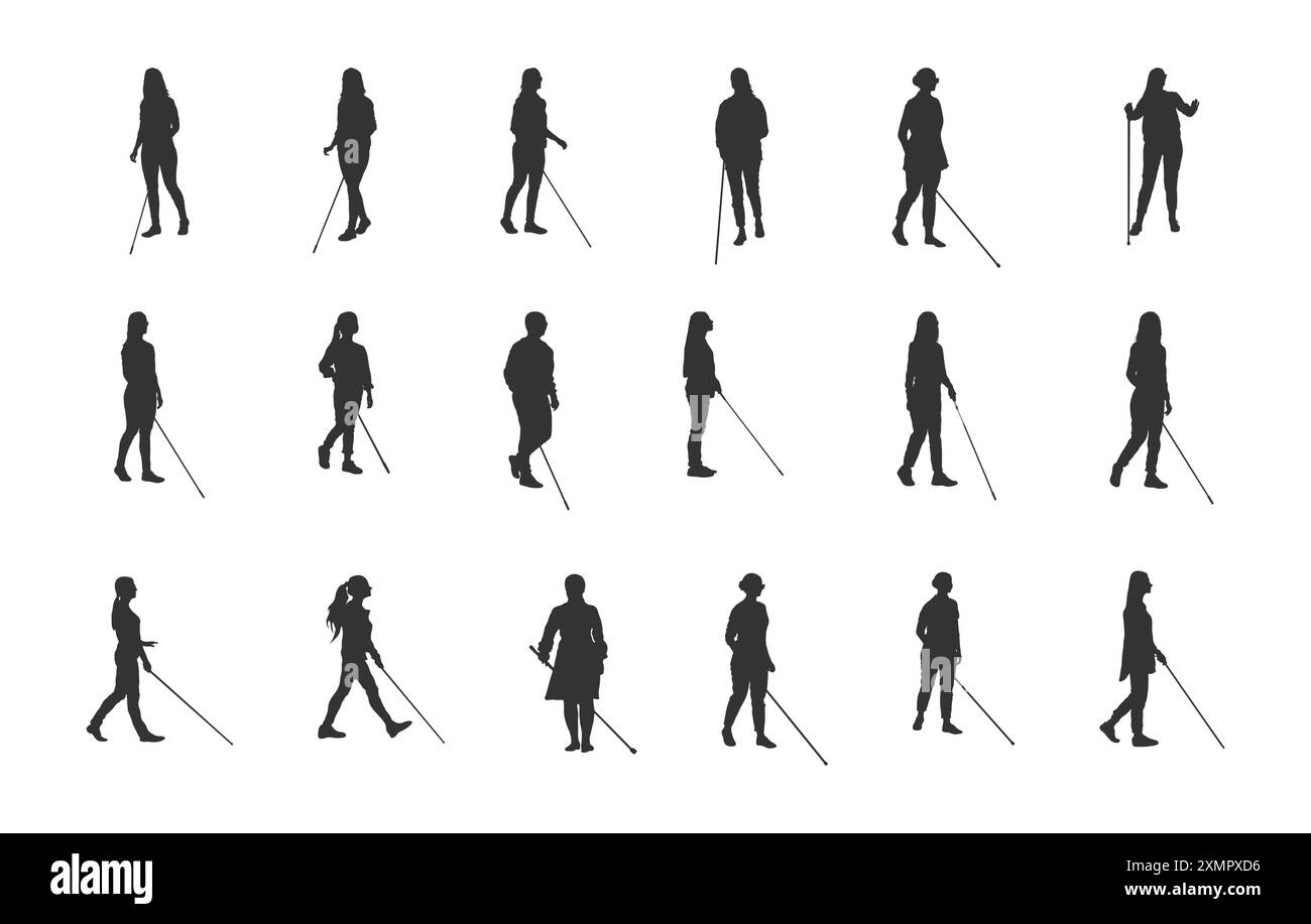 Blind person walking vector vectors hi-res stock photography and images ...