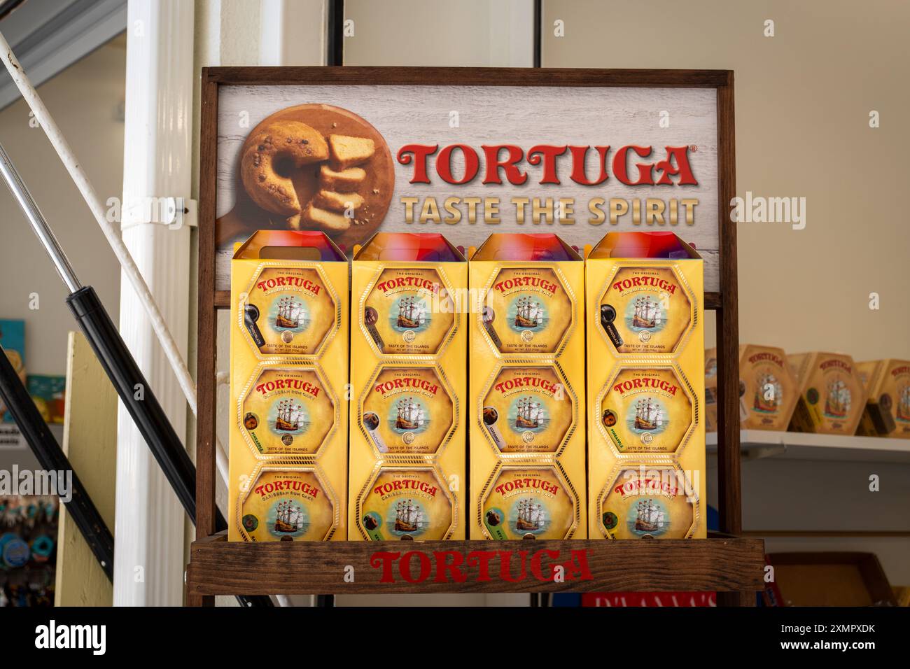 Nassau, Bahamas - April 9, 2024: Tortuga Caribbean Rum Cakes have been ...