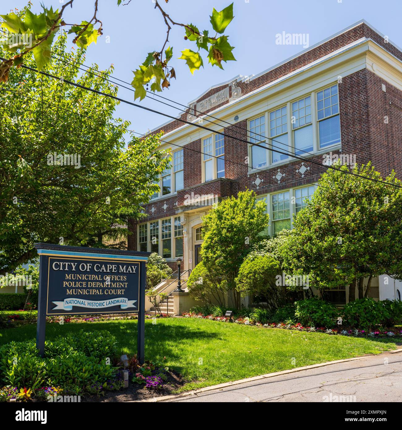 Cape May, NJ - May 21, 2024: The sign in front of Cape May City Hall ...