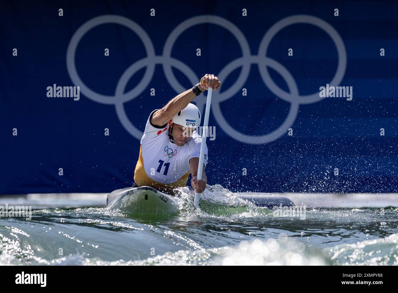 Paris, France. 29th July, 2024. Matija Marinic of Team Croatia competes ...