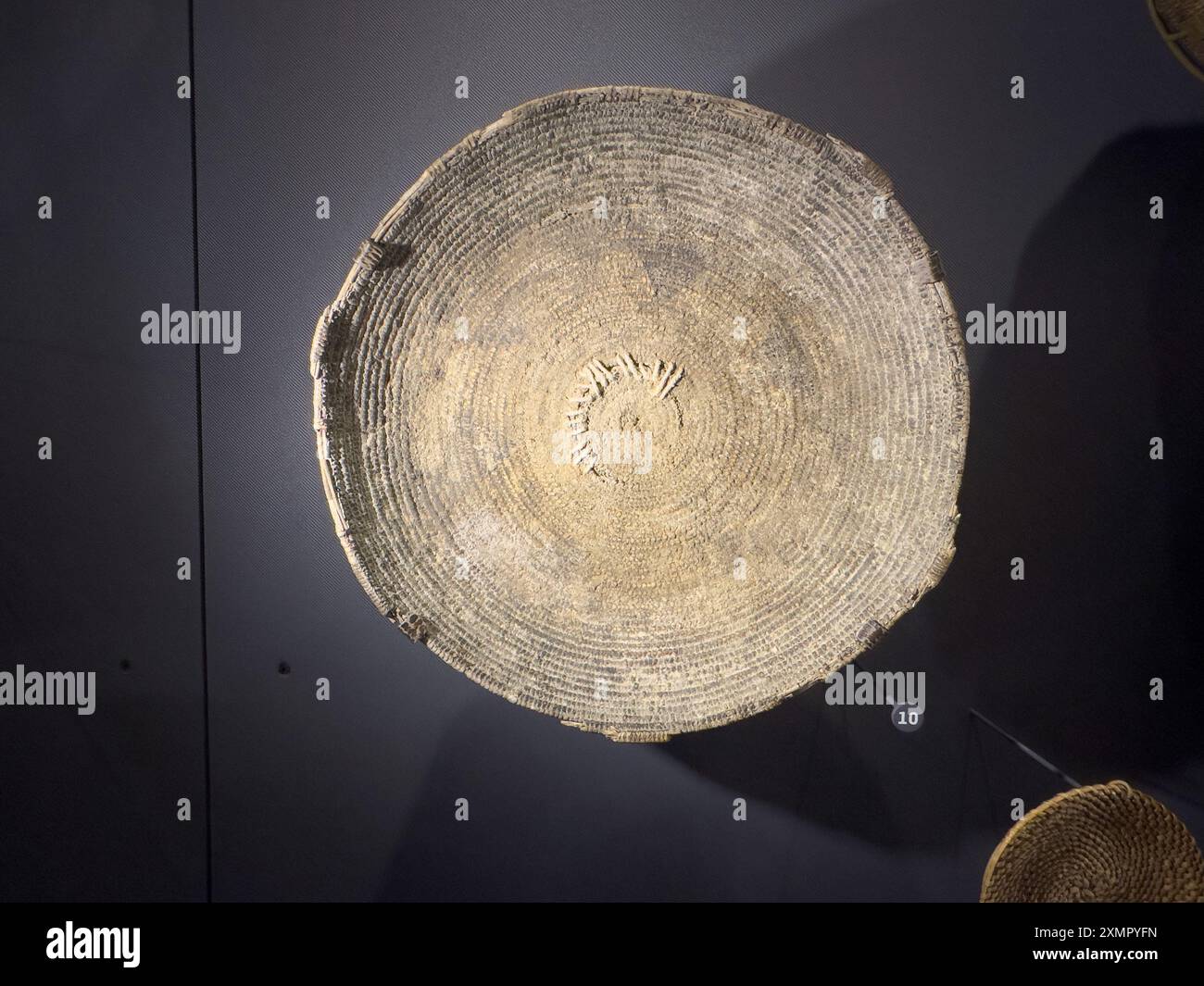 A pre-Hispanic Native American close-coiled parching tray from the ...