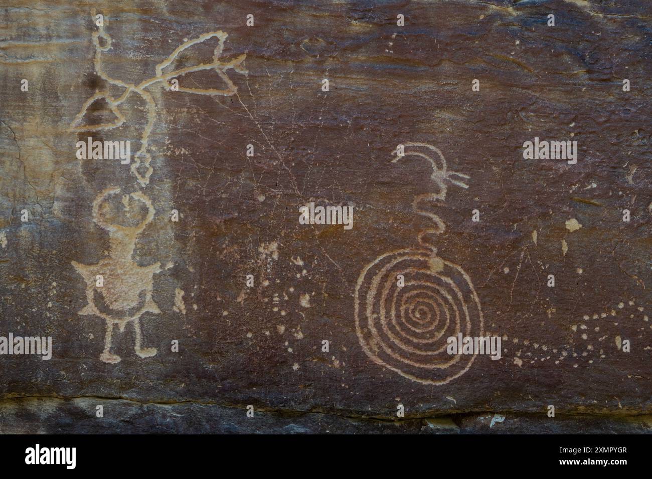 Part of the Family Panel, a pre-Hispanic Native American Fremont ...