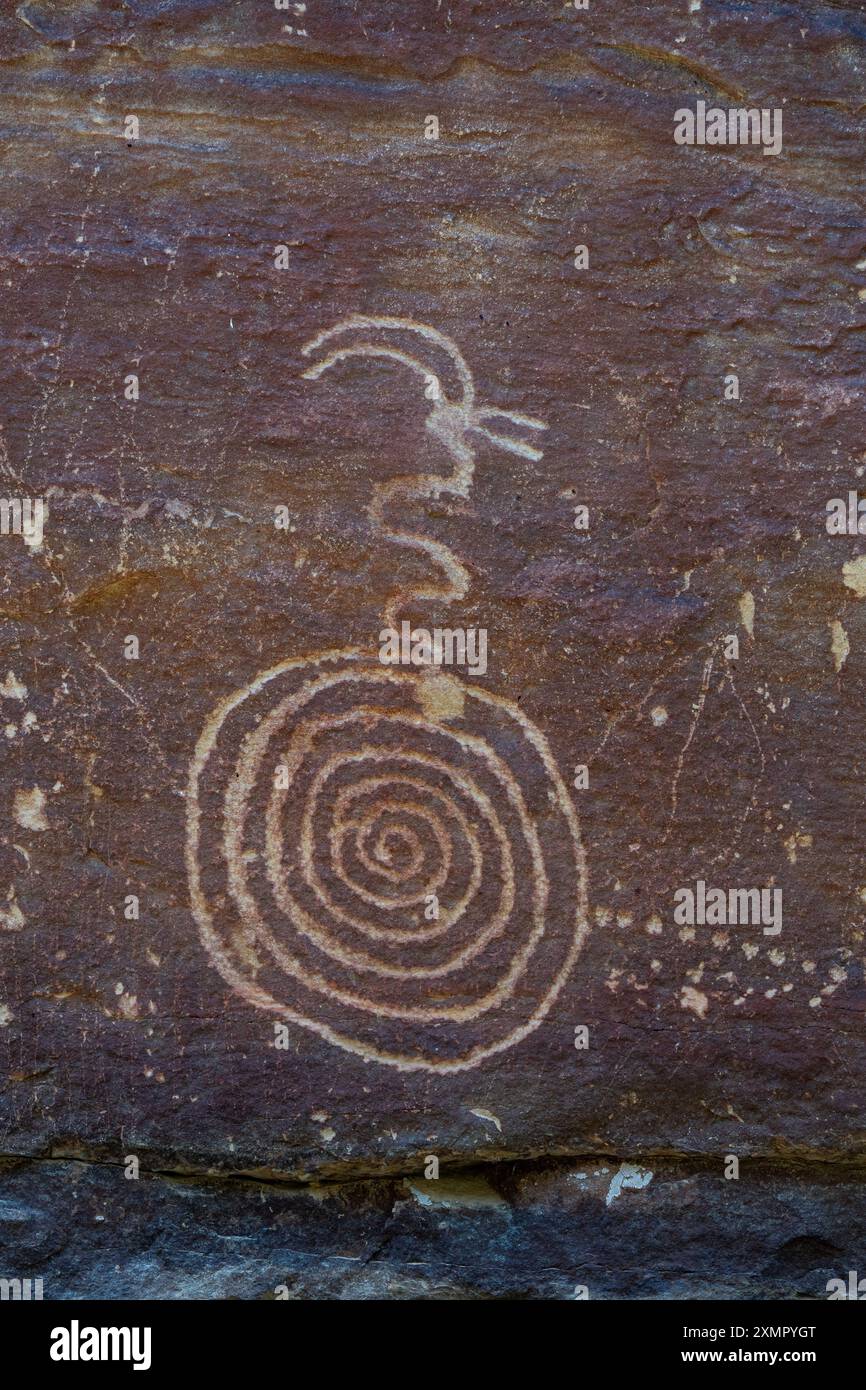 Part of the Family Panel, a pre-Hispanic Native American Fremont ...