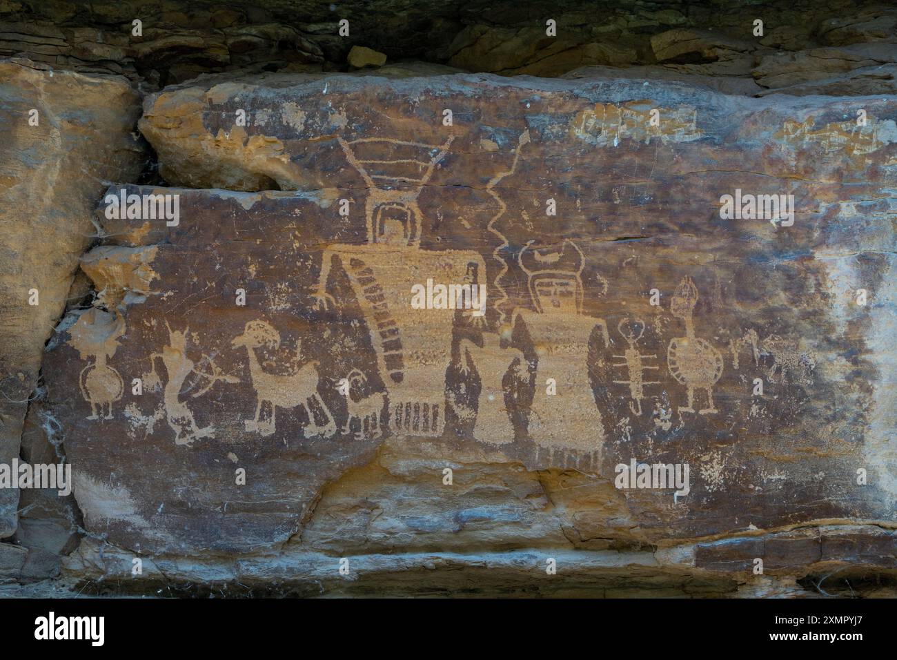 The Family Panel, a pre-Hispanic Native American Fremont Culture rock ...