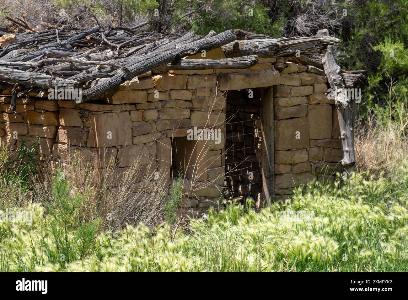 An abandoned stone ranch cabin from the late 1800s in Nine Mile Canyon ...