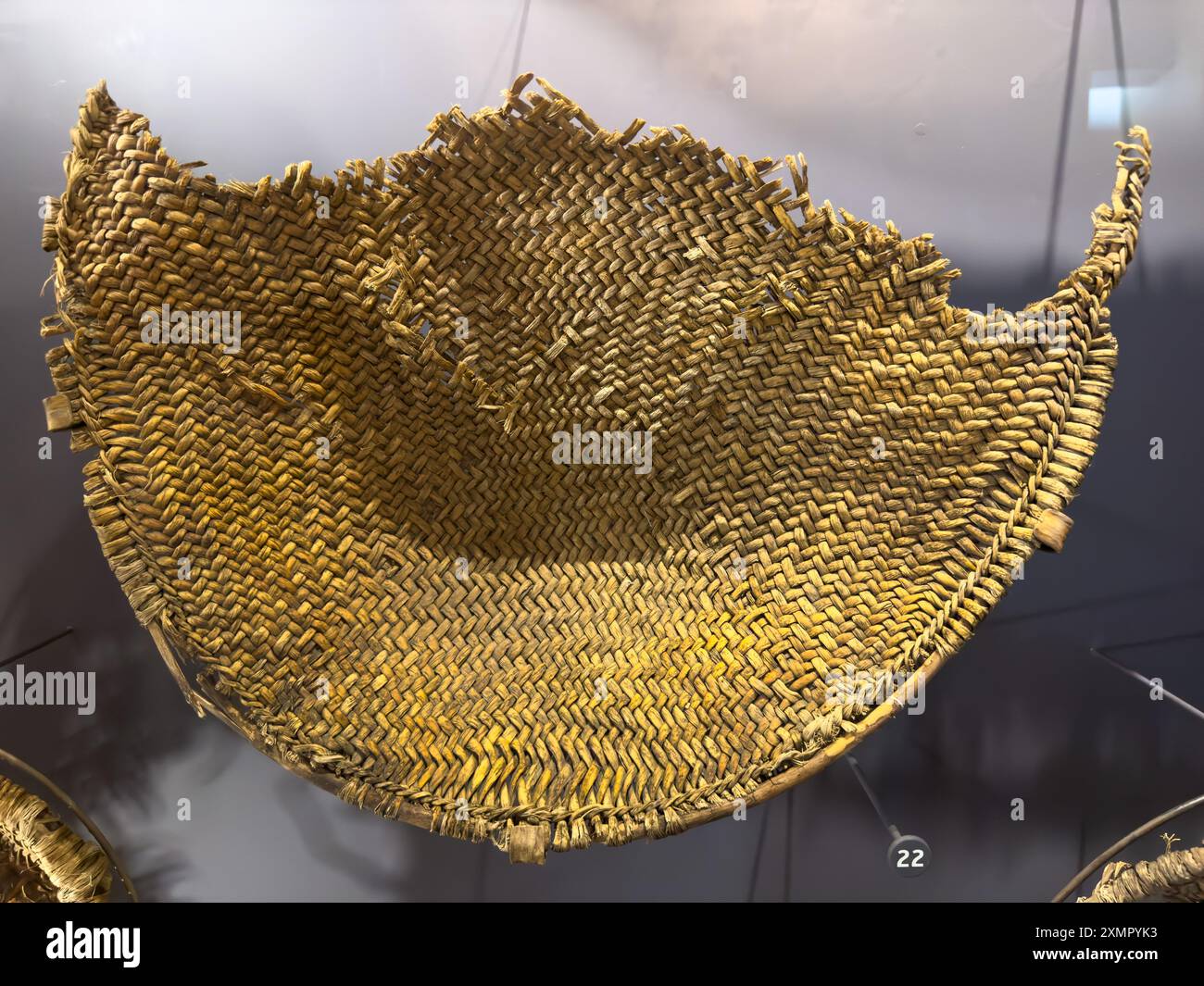 A pre-Hispanic Native American twill-plaited ring basket form the ...