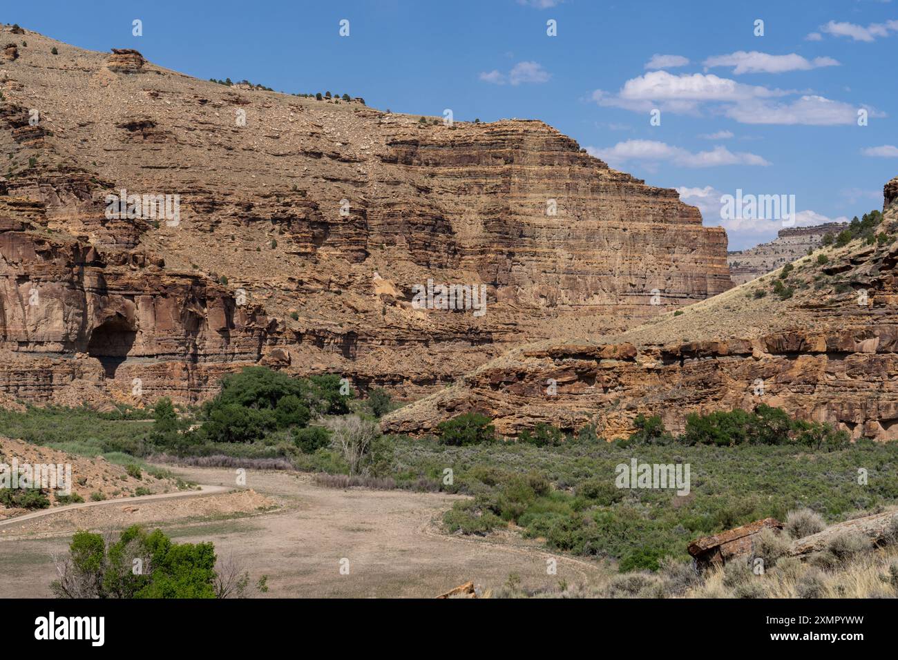 The mouth of Cottonwood Canyon at its junction with Nine Mile Canyon in ...