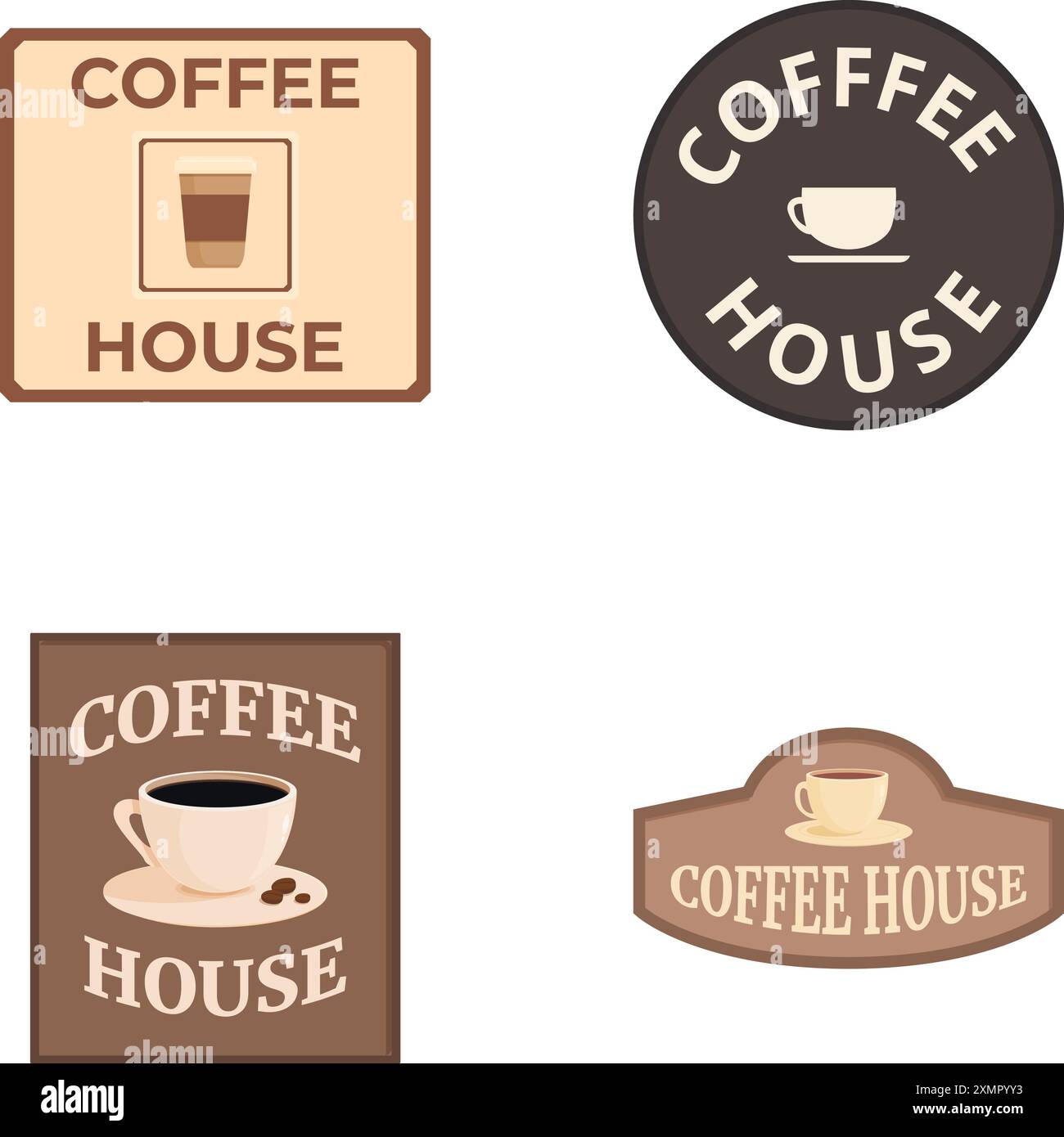 Coffee house logos Stock Vector Images - Alamy