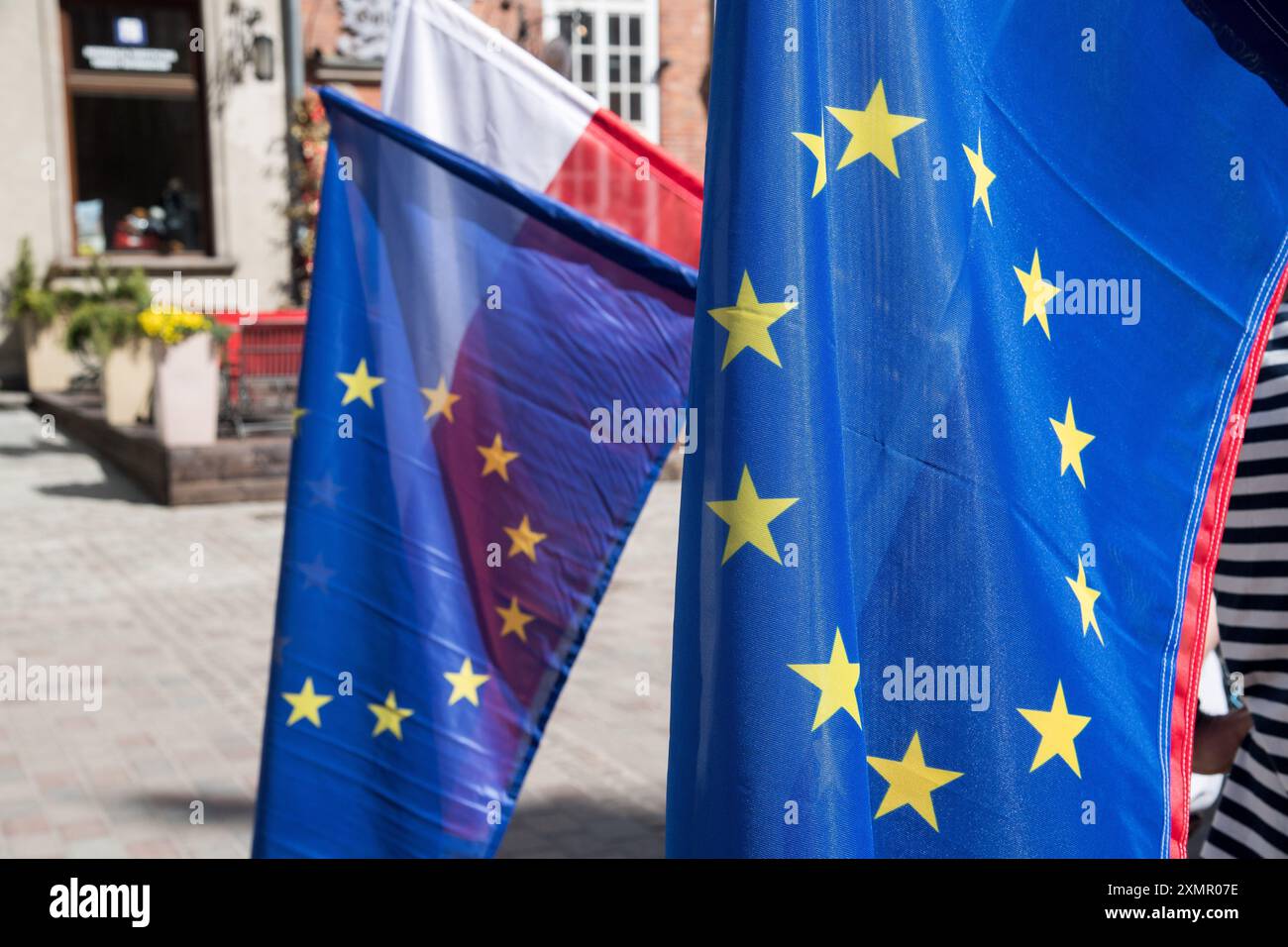 Polish and european union flags hi-res stock photography and images - Alamy