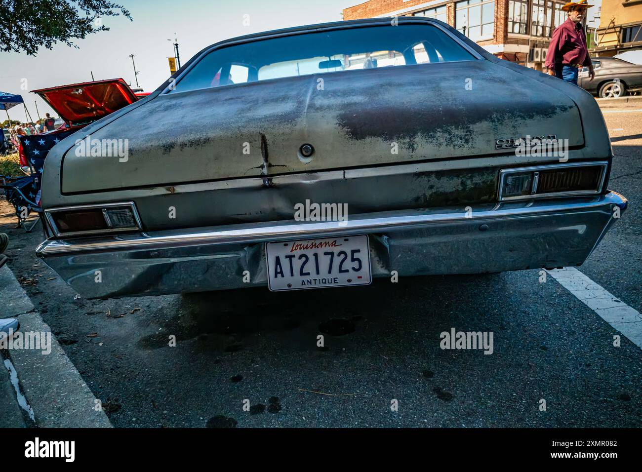 Gulfport, MS - October 01, 2023: High perspective rear view of a 1968 ...