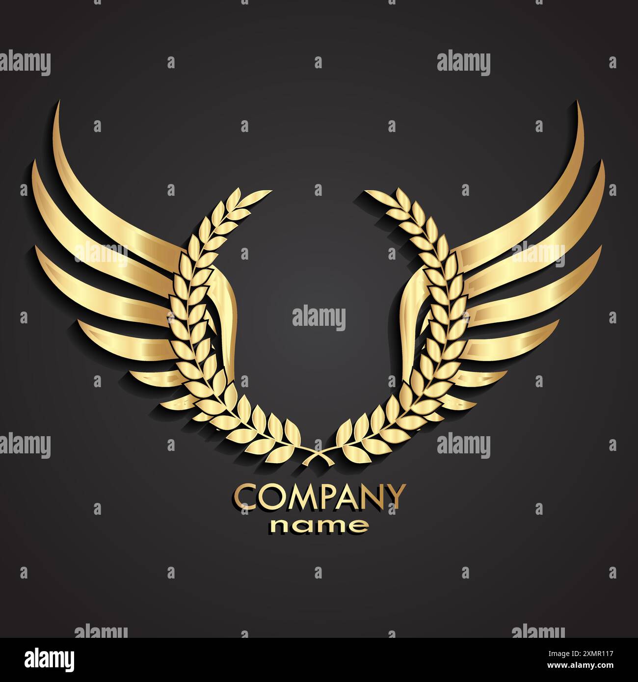Laurel wreath logo hi-res stock photography and images - Alamy