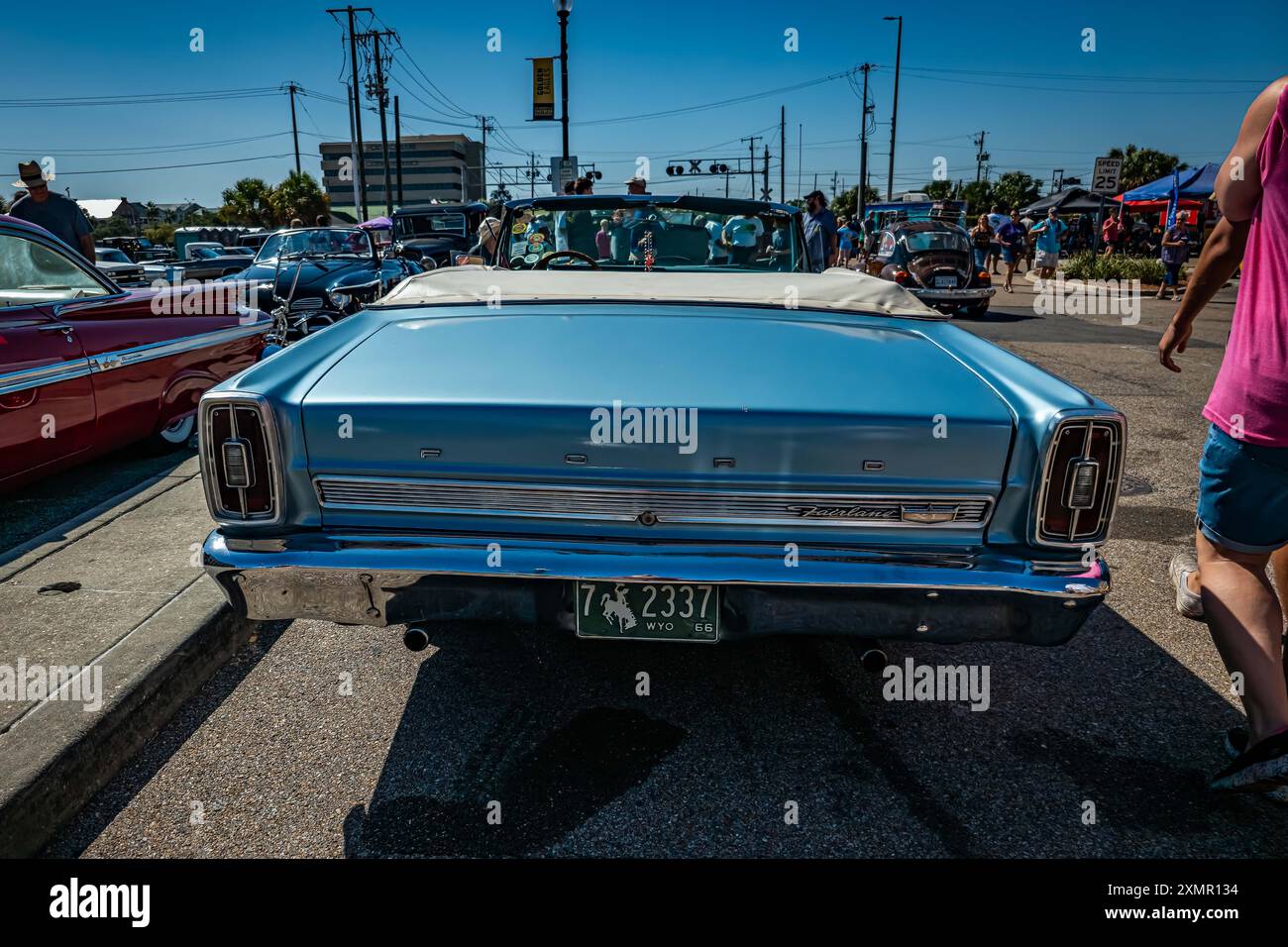 Gulfport, MS - October 01, 2023: High perspective rear view of a 1966 ...