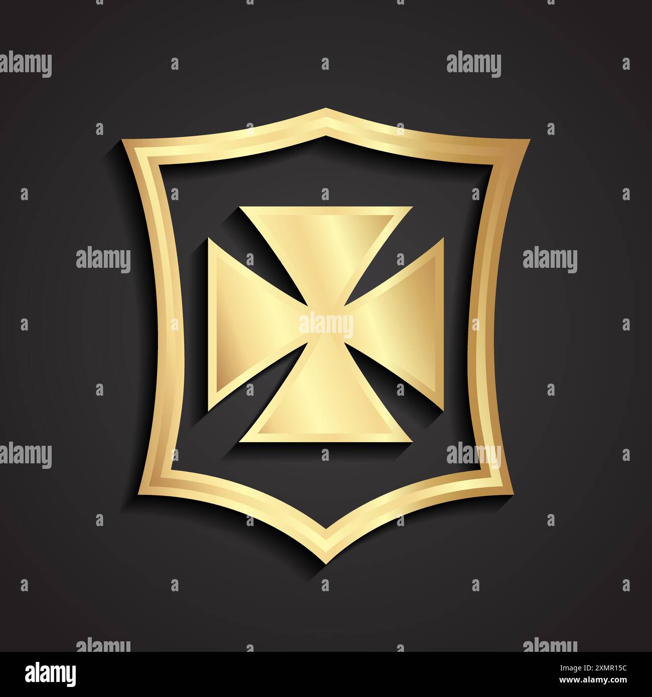 Golden shield symbol hi-res stock photography and images - Alamy