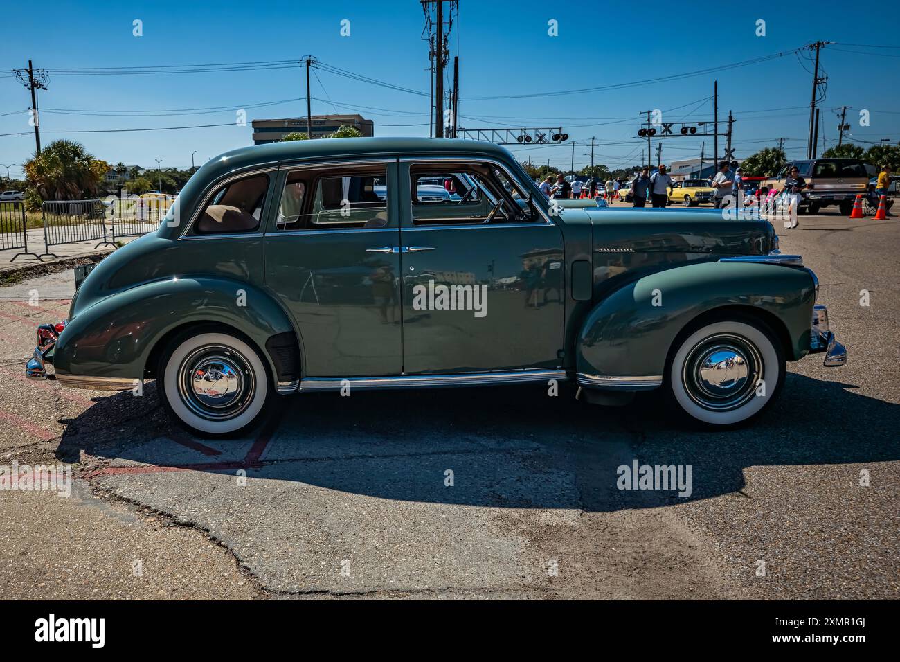Gulfport, MS - October 01, 2023: High perspective side view of a 1946 Studebaker Skyway Champion ...