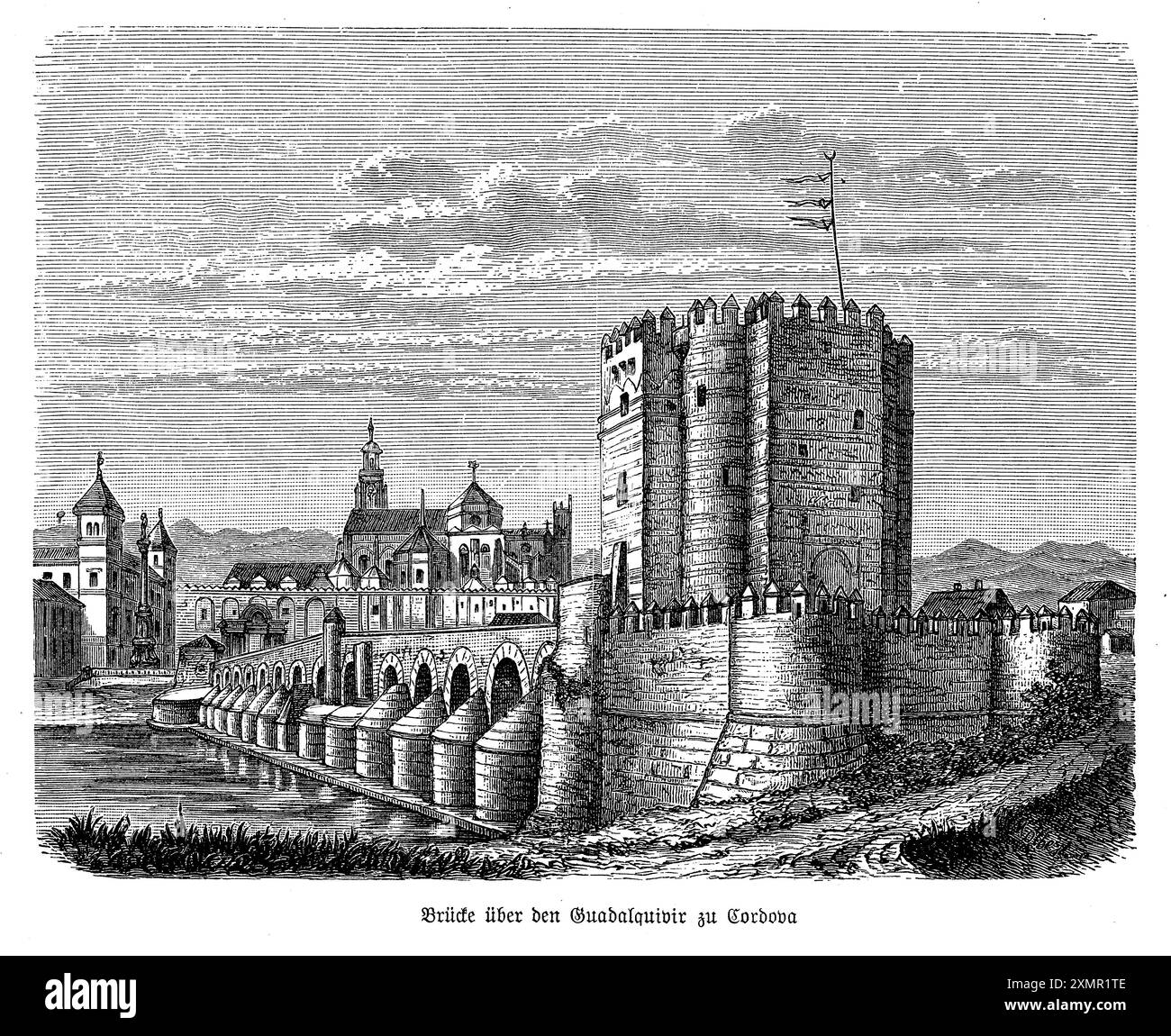 Medieval arched stone bridge Cut Out Stock Images & Pictures - Alamy