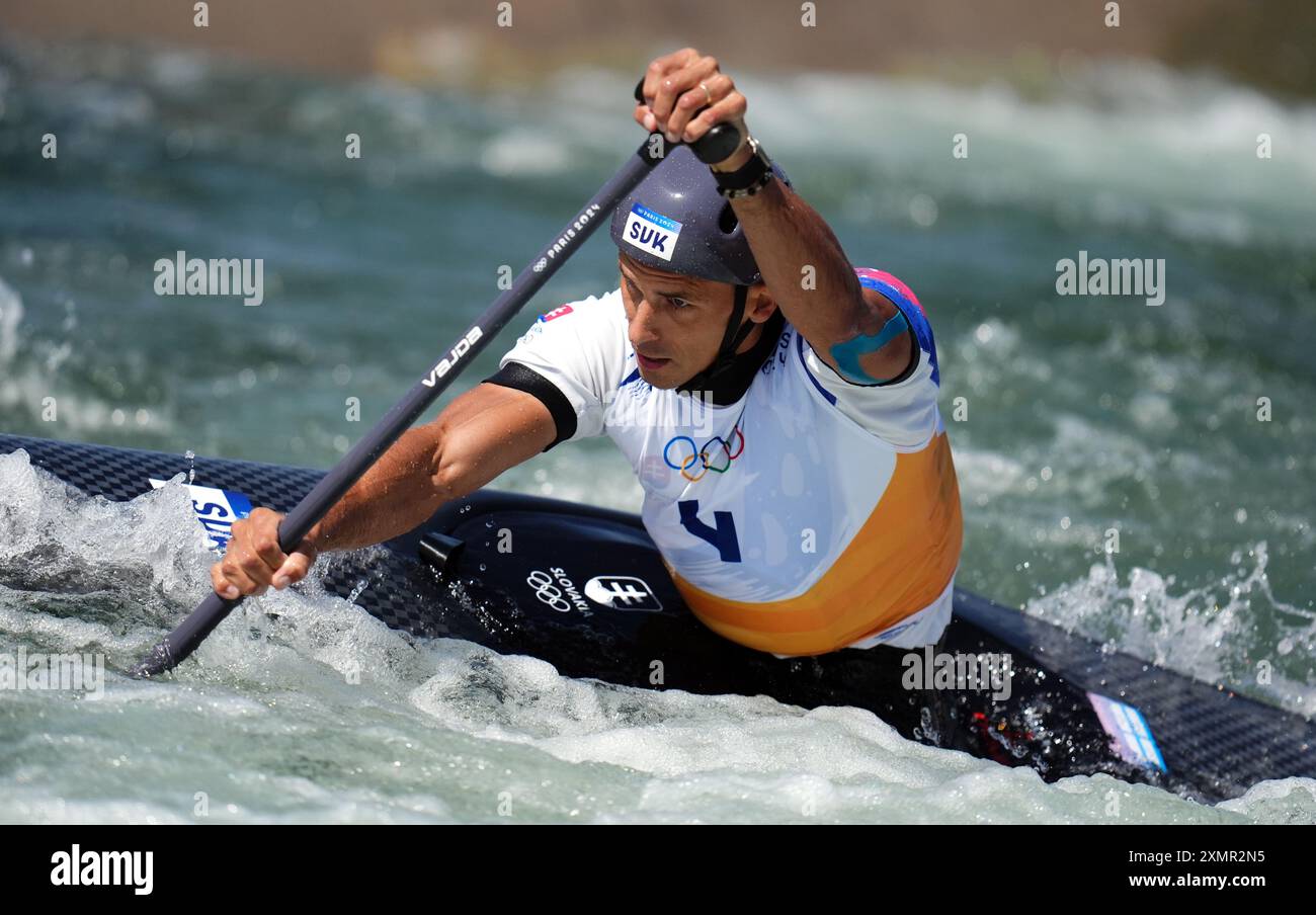 Slovakia's Matej Benus during the Men's Canoe Single Semi final at ...