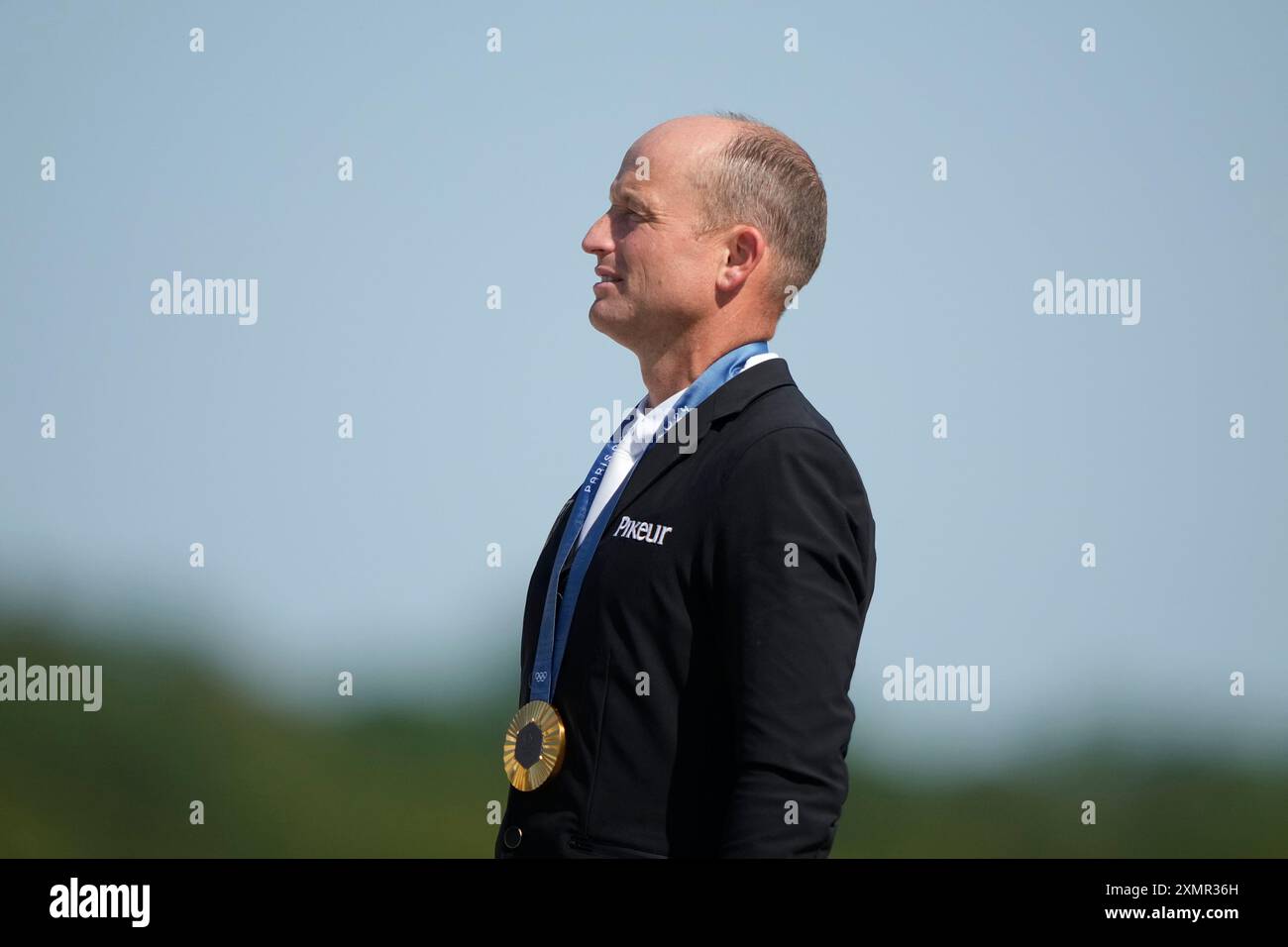 Germany's Michael Jung stands during the national anthem before ...