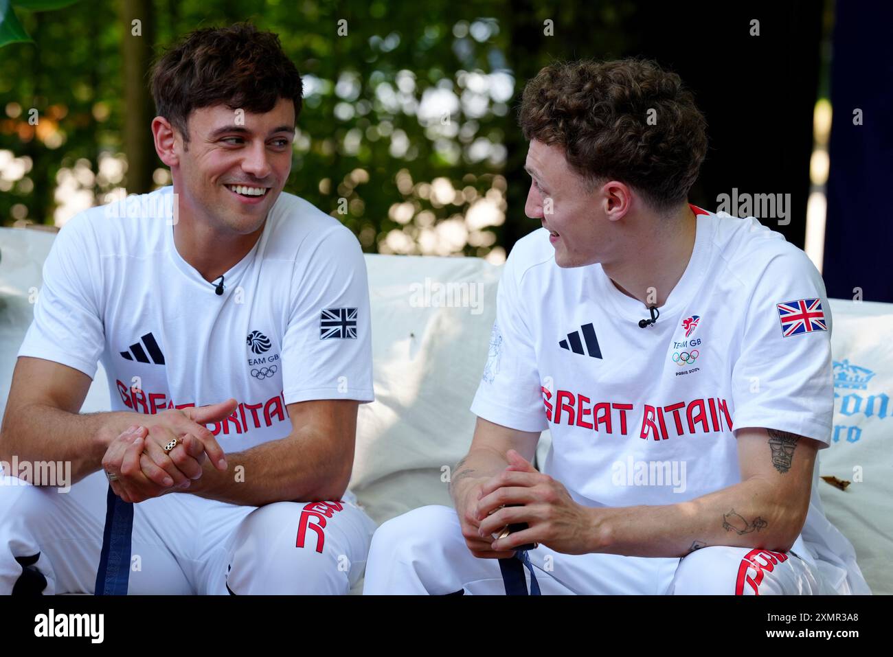 Great Britain's Tom Daley and Noah Williams at Team GB House, after ...