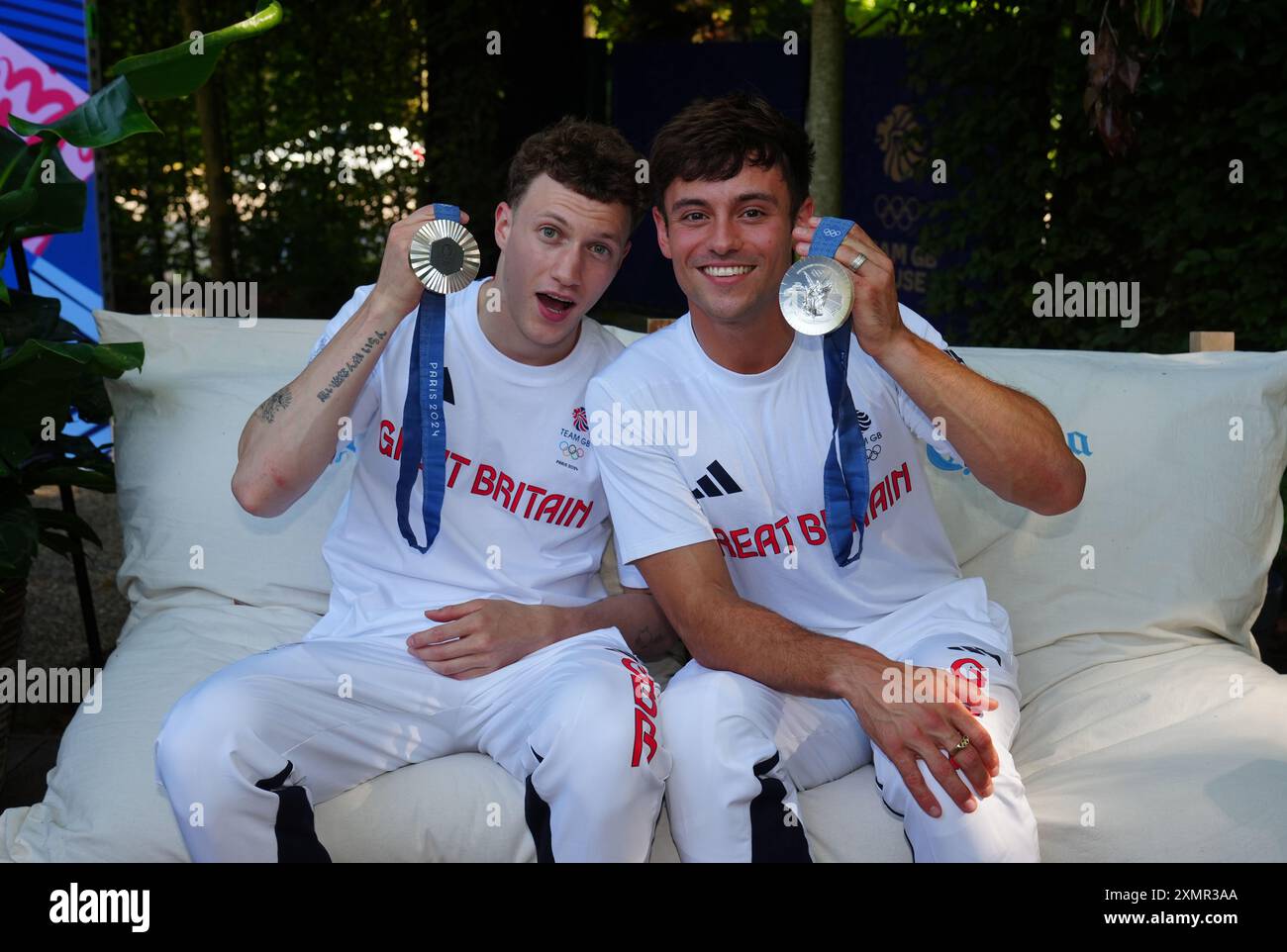 Great Britain's Tom Daley and Noah Williams at Team GB House, after ...