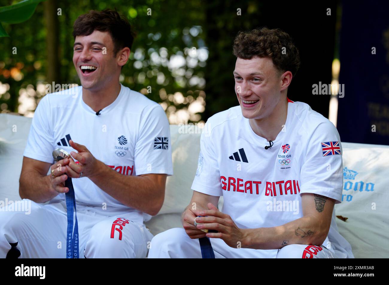 Great Britain's Tom Daley and Noah Williams at Team GB House, after ...