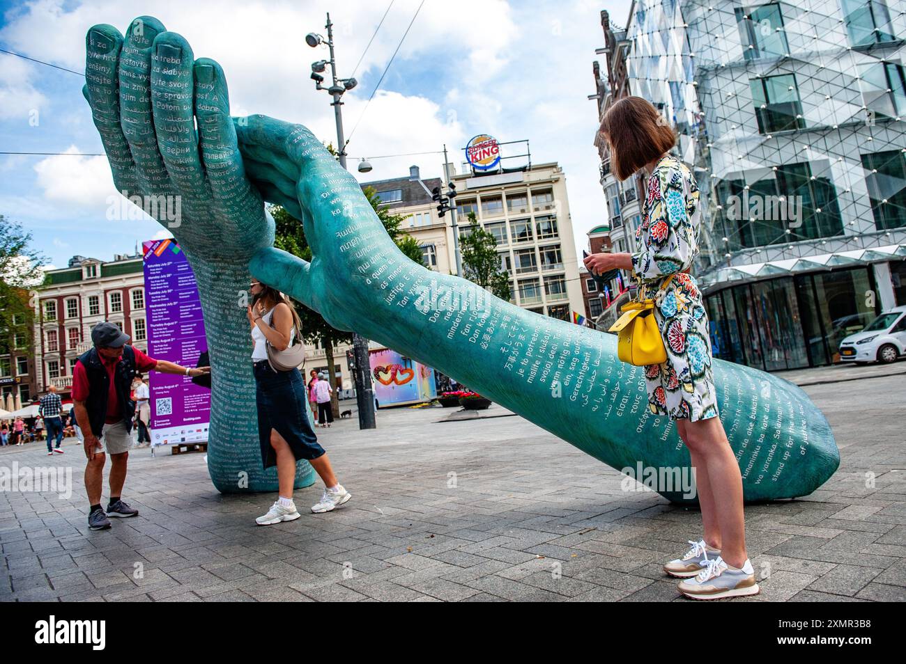 Amsterdam, Netherlands. 27th July, 2024. A woman is seen posing for a ...