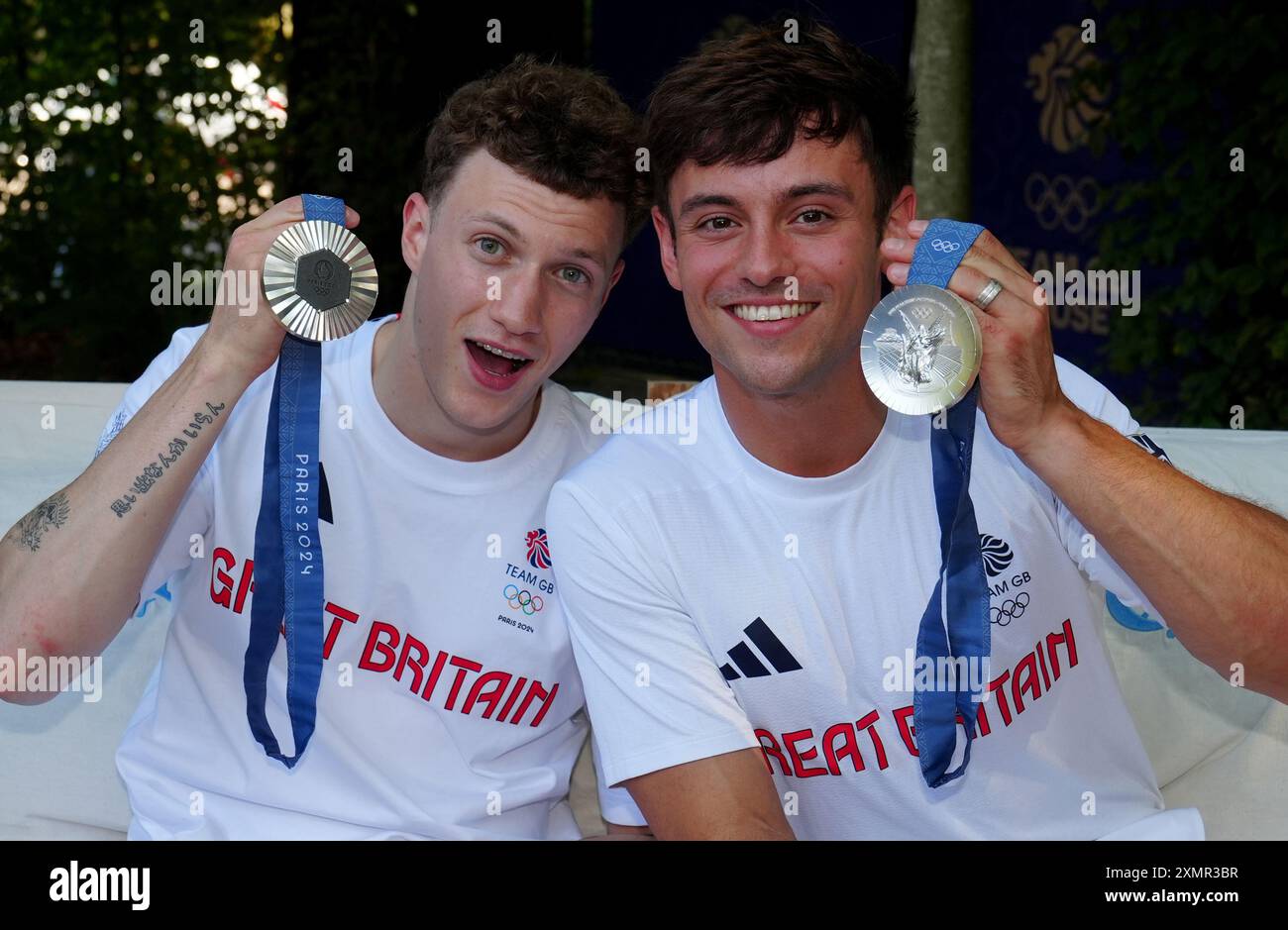 Great Britain's Tom Daley and Noah Williams at Team GB House, after ...