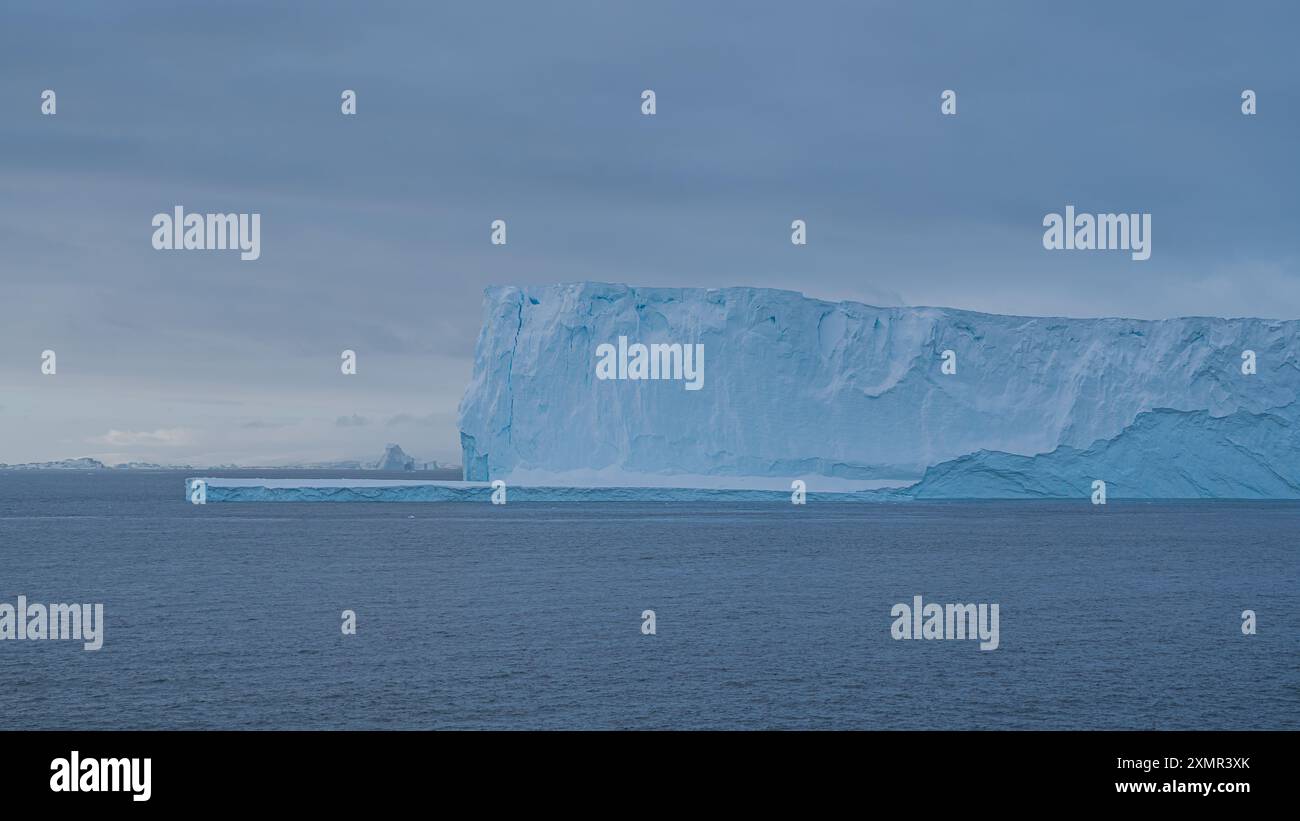 Antarctica Iceberg at Sunset Incredible Wide Large Ice Structure ...