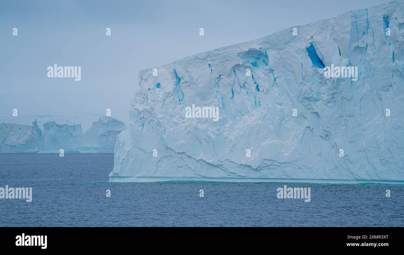 Giant Sized Iceberg in Antarctica as Seen From Cruise Ship. Sharp ...