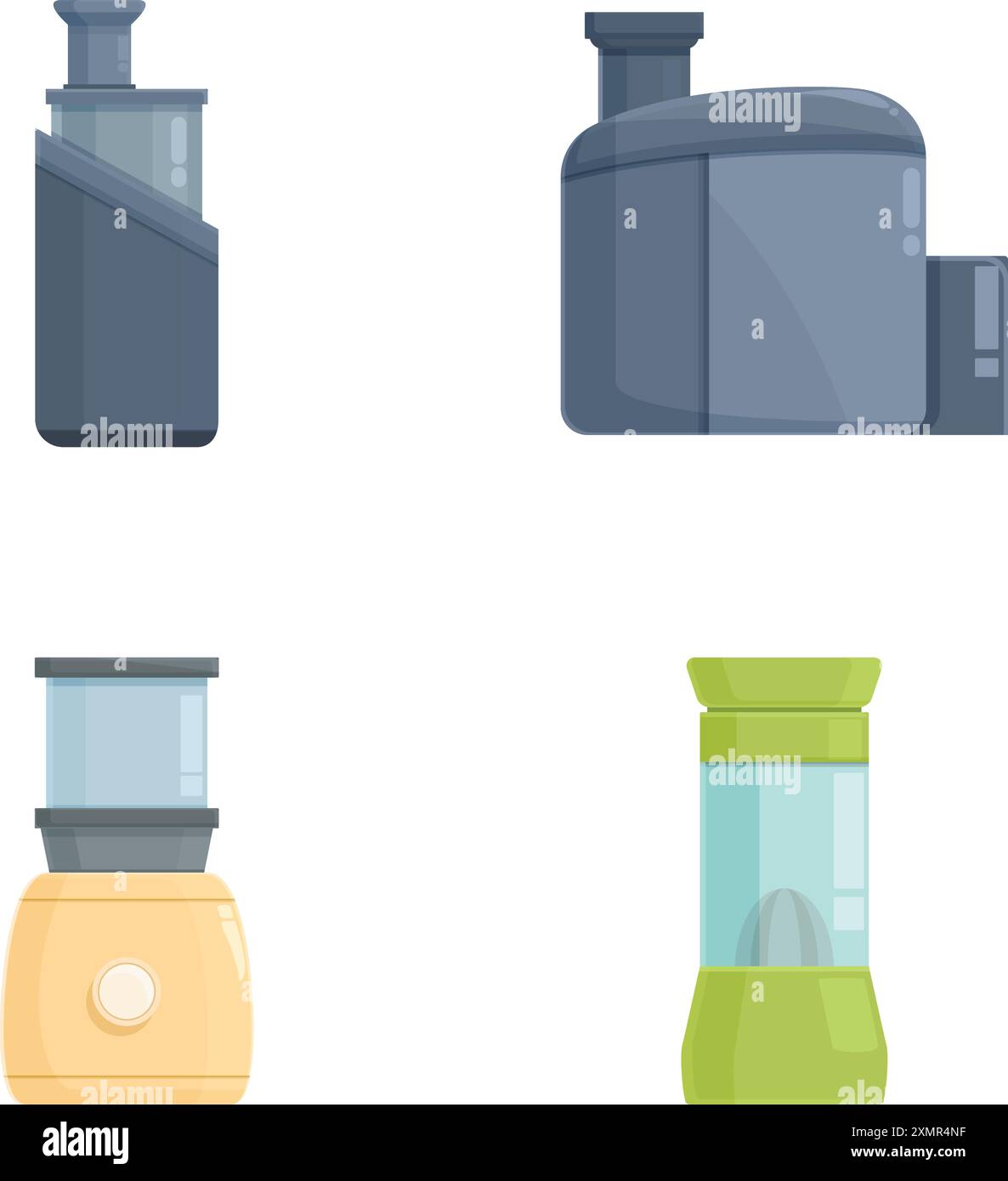 Vector illustrations showcasing four different styles of modern kitchen ...
