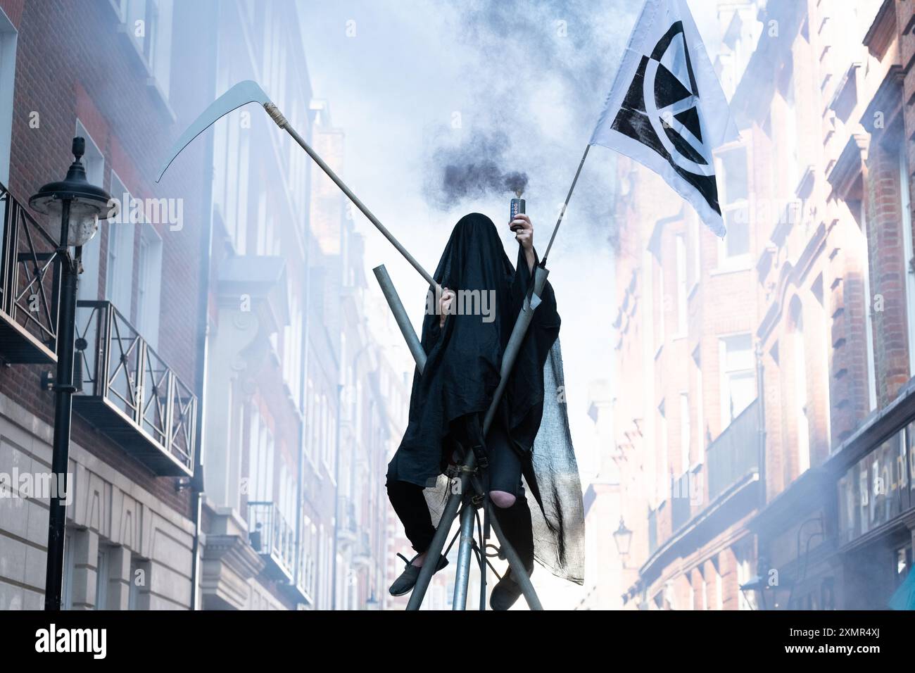 London, UK. 29 July, 2024. Extinction Rebellion climate activists ...