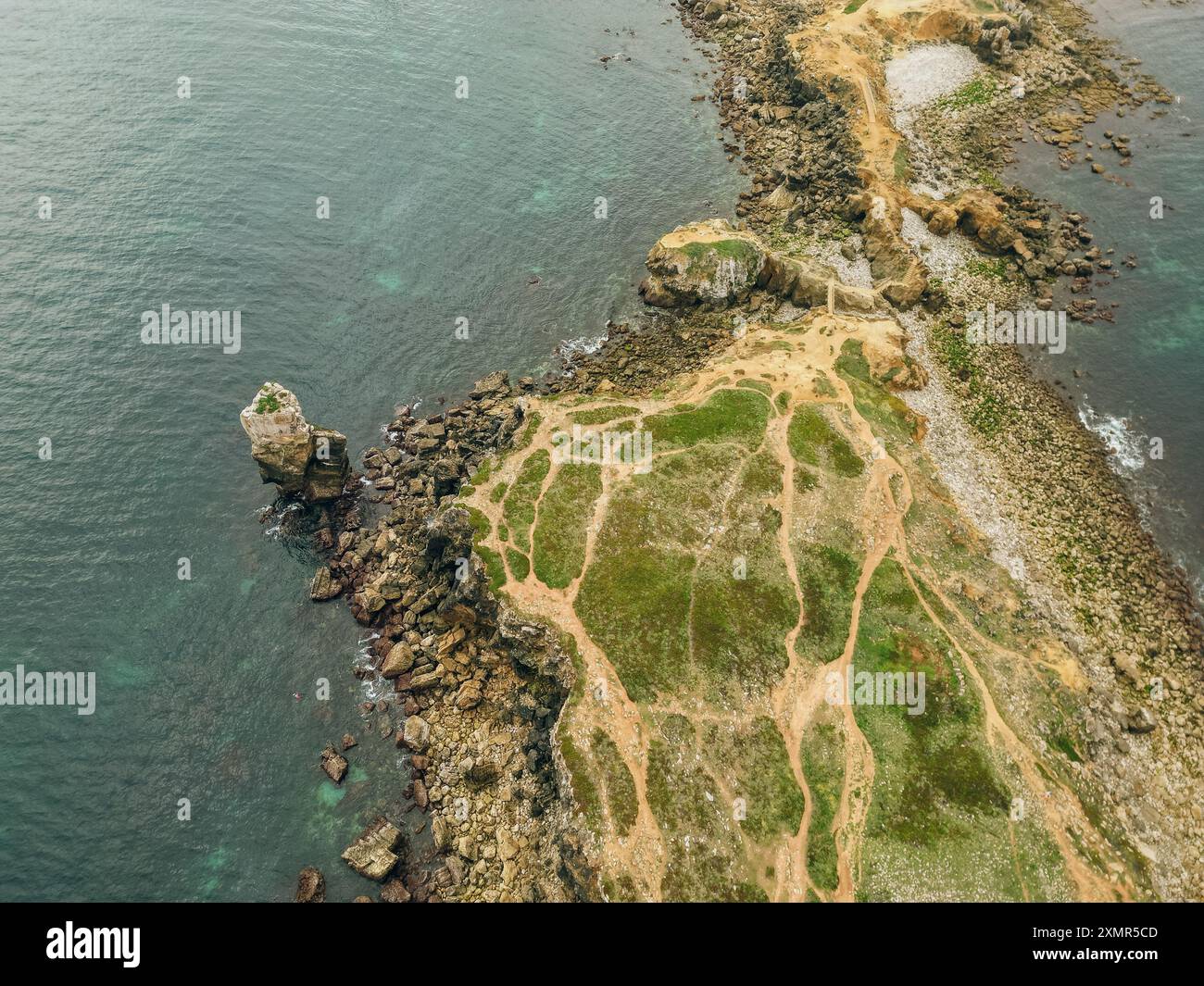 Rock formations of the Papoa island in the site of geological interest ...