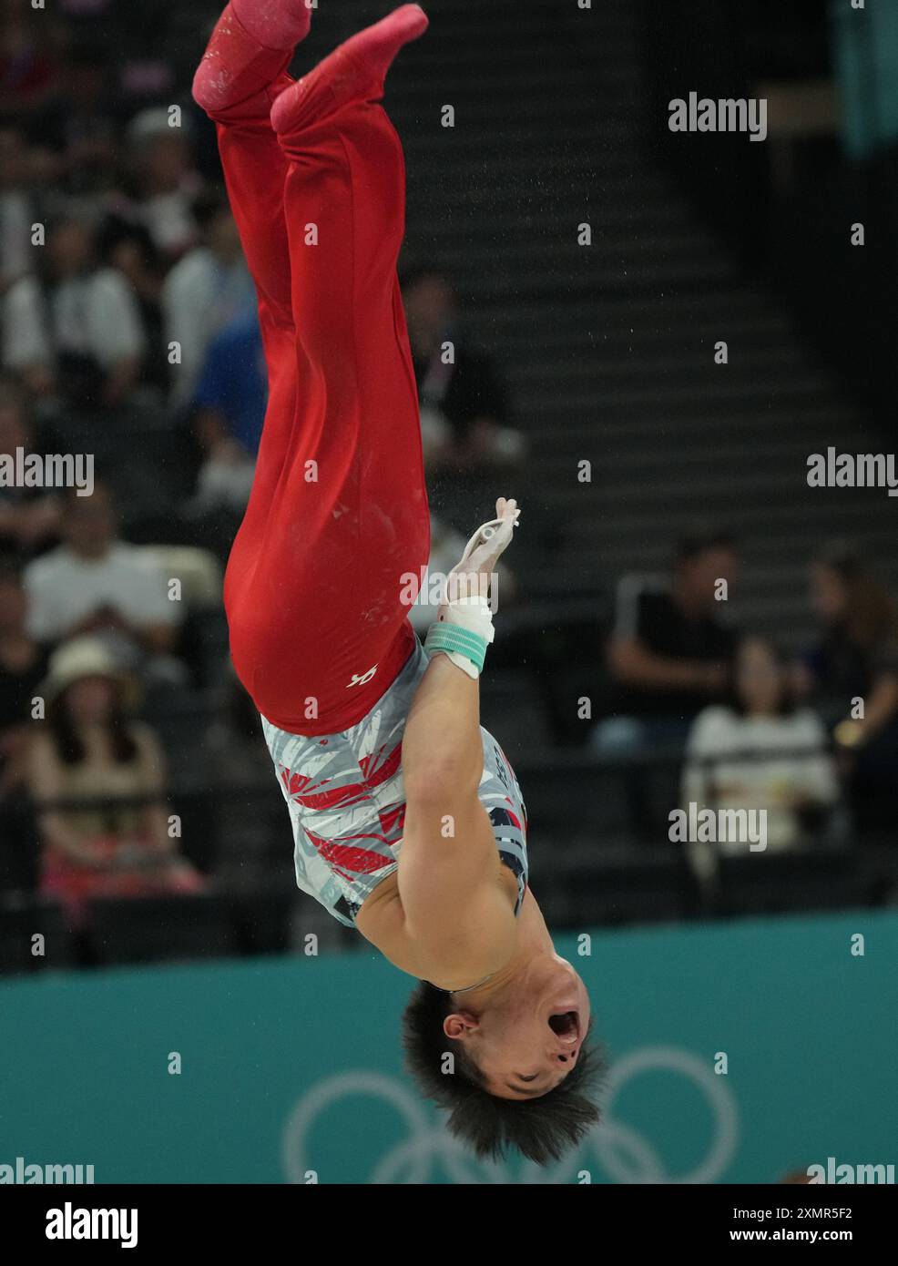 Paris, France. 29th July, 2024. Asher Hong of the U.S. performs on the ...