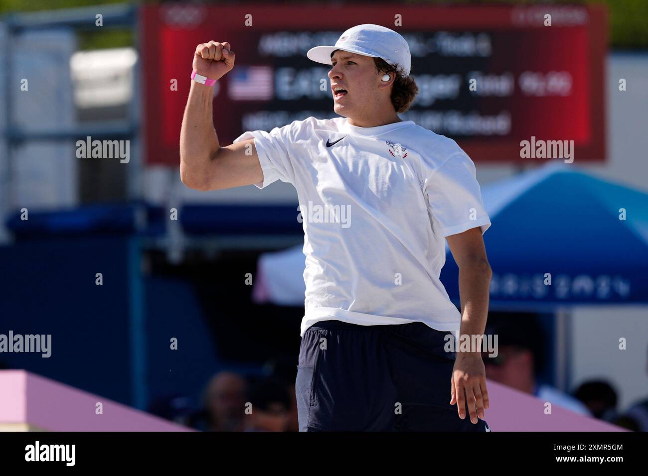 Jagger Eaton, of the United States, celebrates during the men's ...