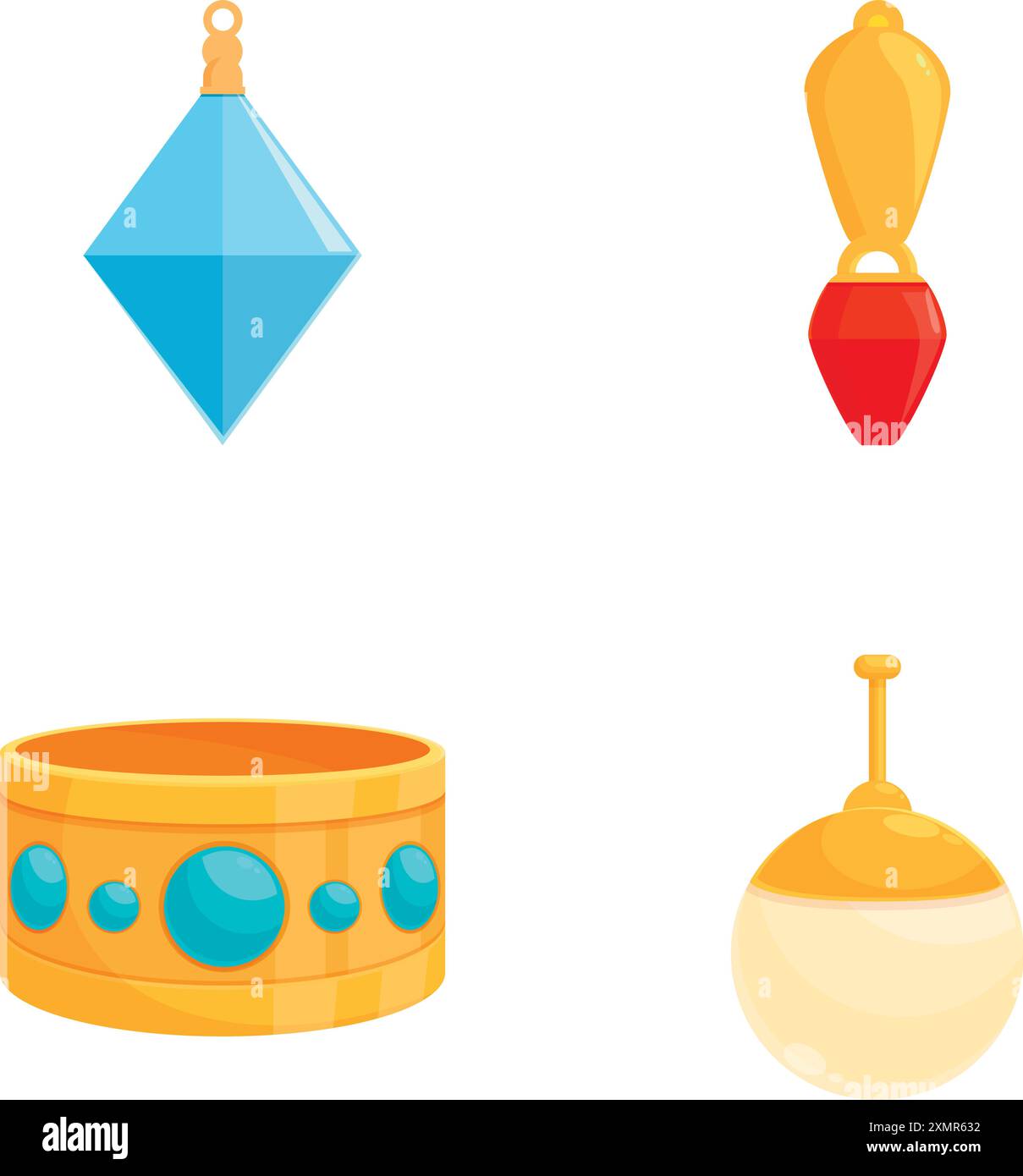 Vintage toy icons isolated on white hi-res stock photography and images ...