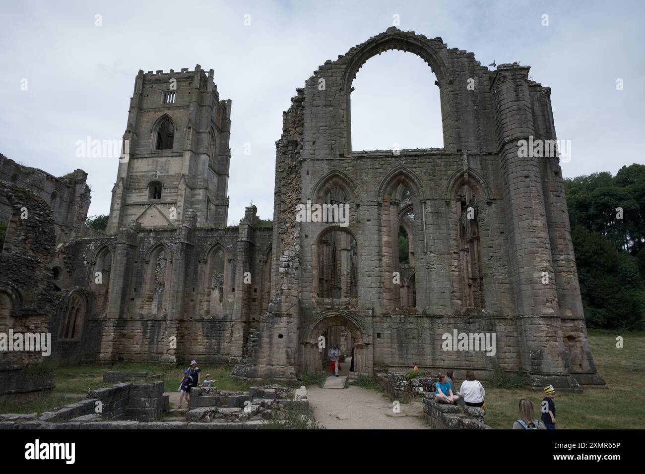 The ruins of Fountains Abbey near Ripon in North Yorkshire, England, UK ...