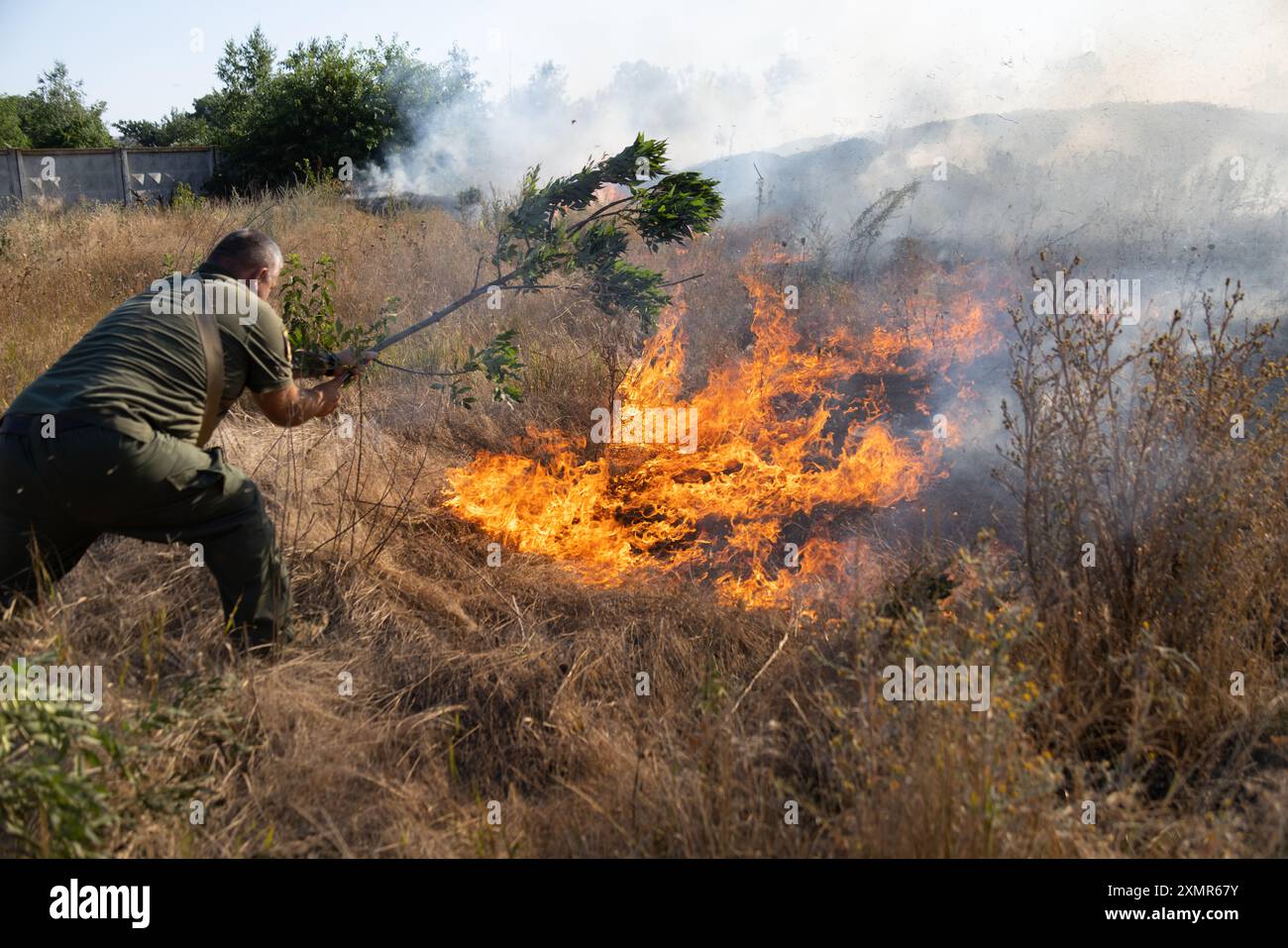 Forest and steppe fires dry completely destroy the fields and steppes ...