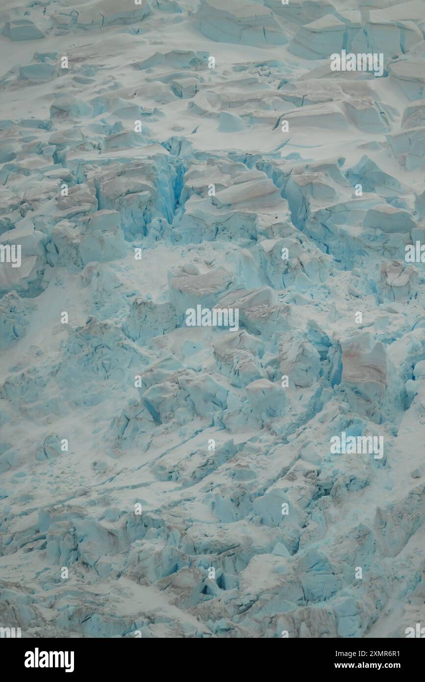 Moody Artistic Antarctica Details Close Glacier Covered in Snow Vibrant ...
