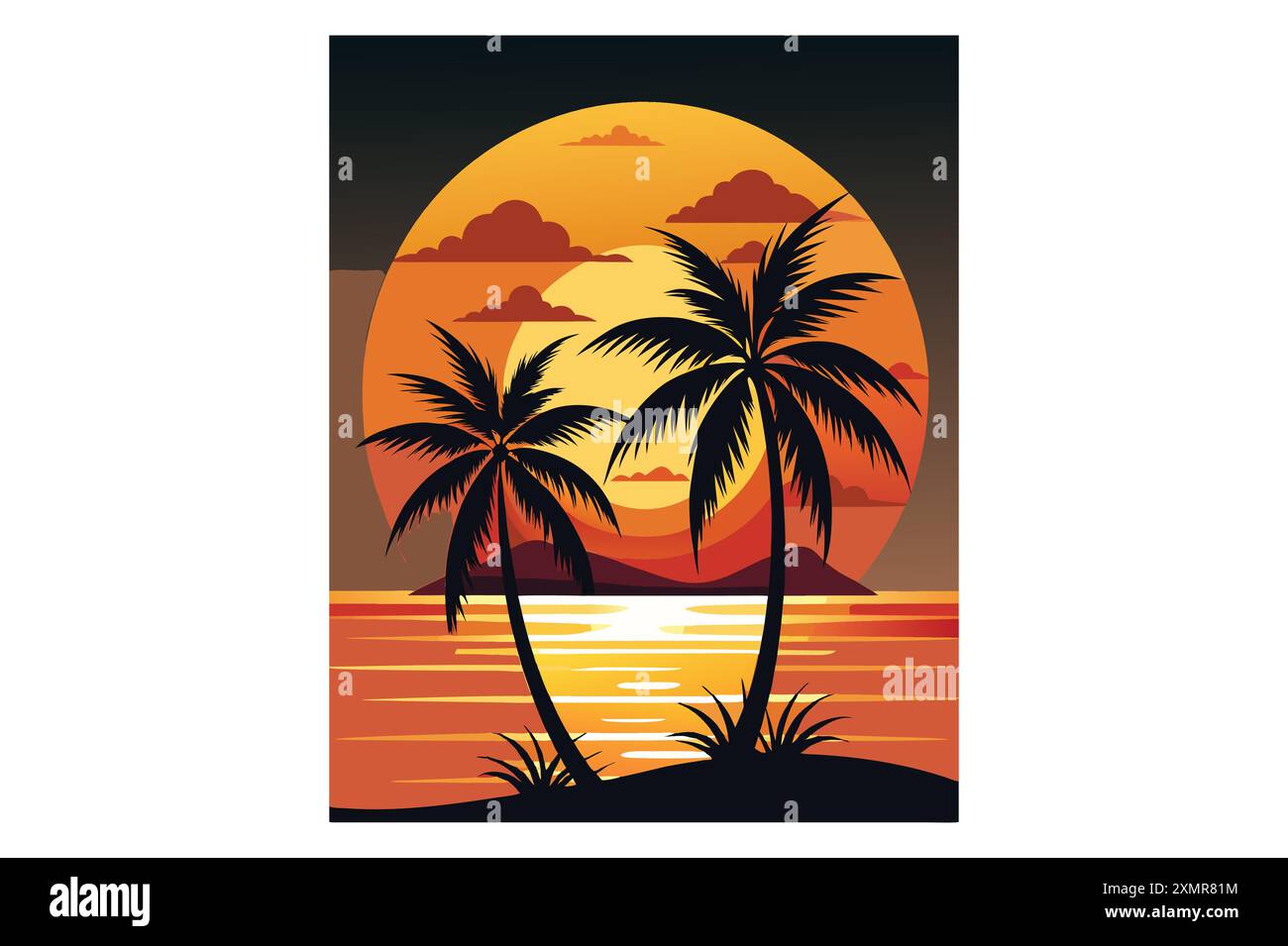 Sunset ocean horizon Cut Out Stock Images & Pictures - Alamy